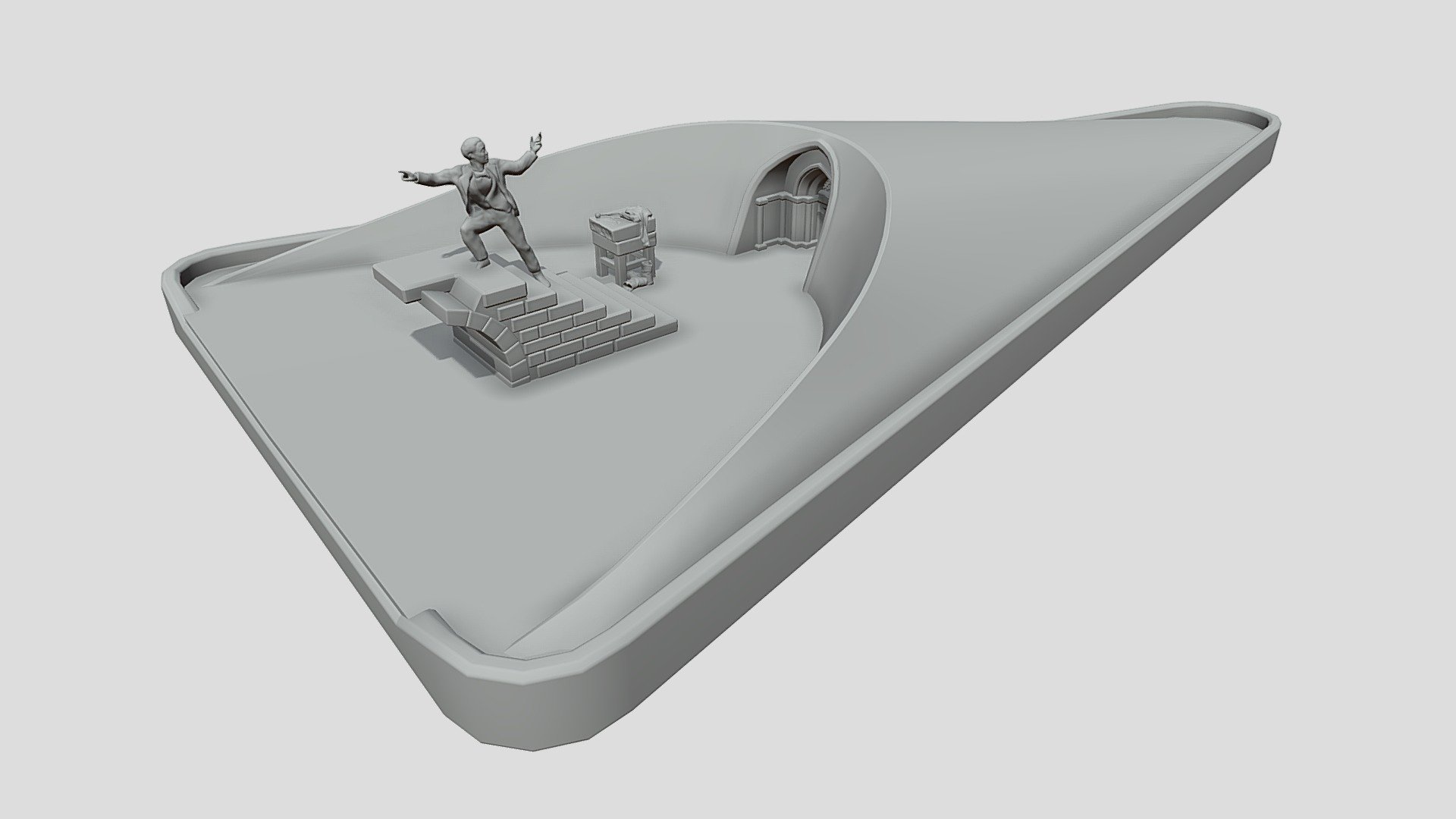 Cemetery first draft - 3D model by CurlyFryWhy [c088f96] - Sketchfab