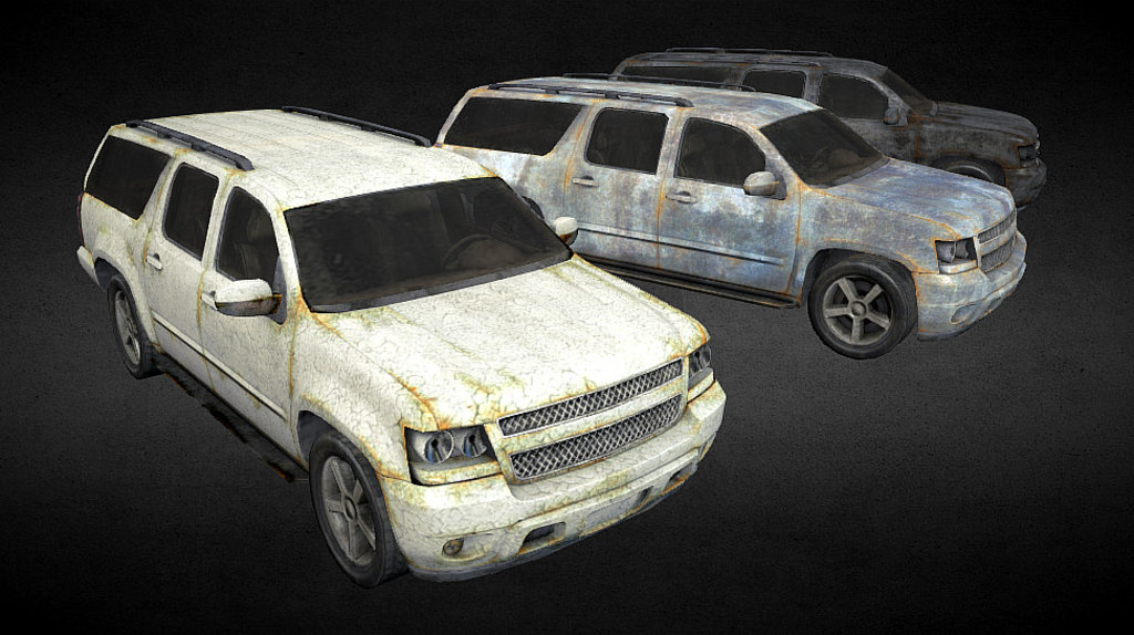 Old rusty Chevrolet Suburban - 3D model by CraftworkMobile [c08e5e1 ...