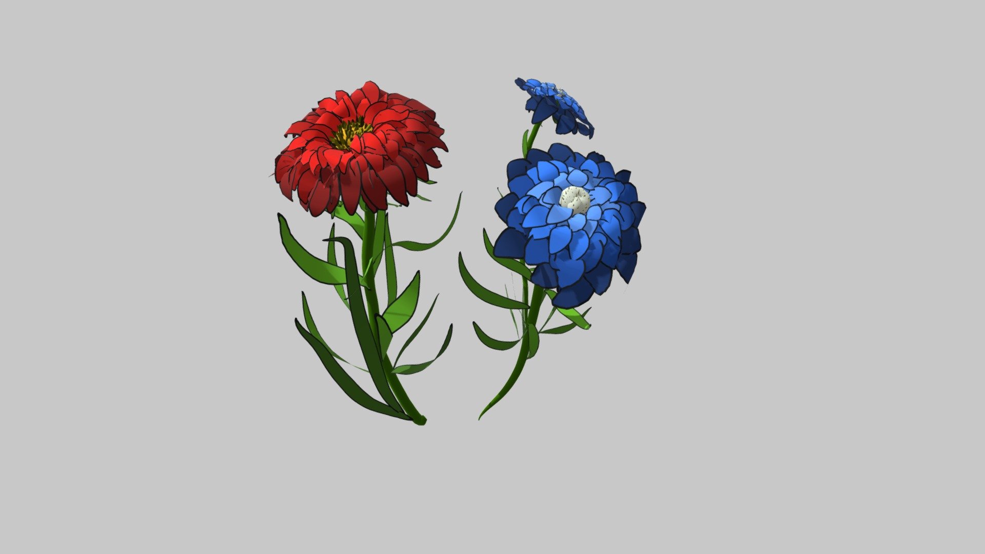 Zinnia flowers - Buy Royalty Free 3D model by Amreena (@amreenasarwat ...