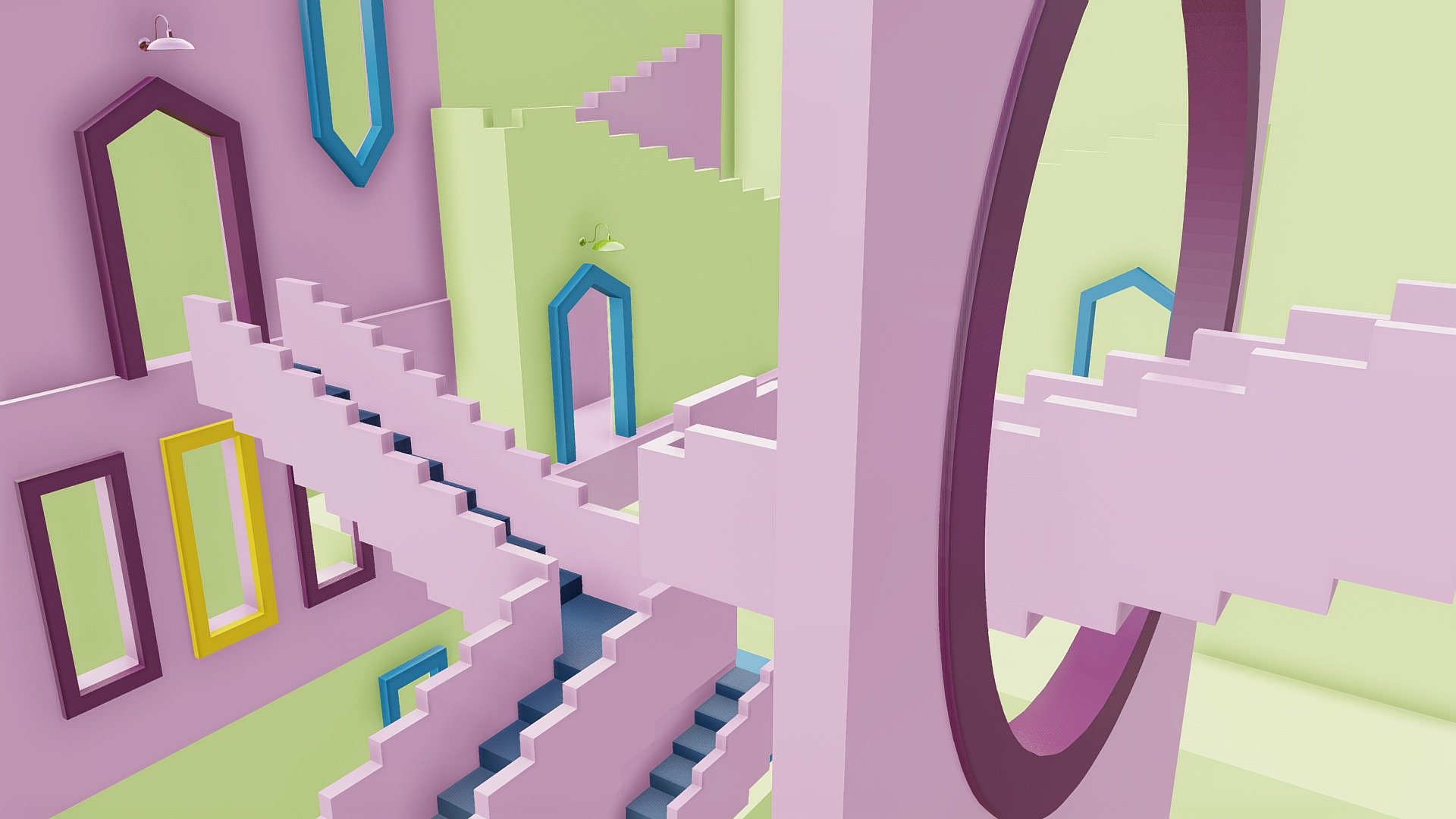 Squid Game Stairs Labyrinth / Execise - 3D model by Spazio Silvestre ...