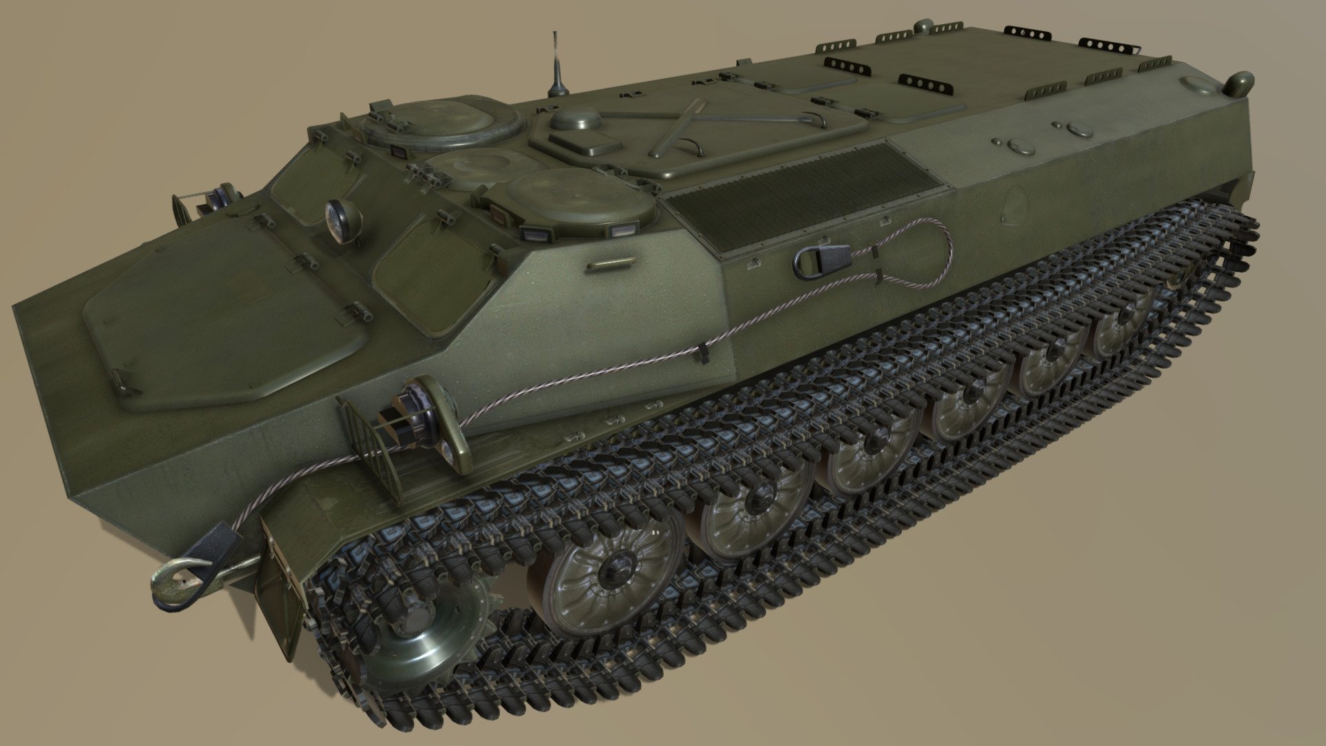 MTLB multi-purpose amphibious armored vehicle - Buy Royalty Free 3D ...