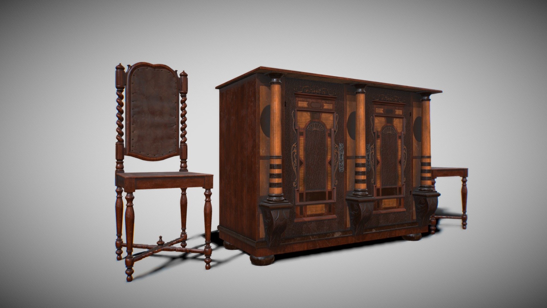 Antique Furniture - Download Free 3D model by Robin Bad (@u-76 ...