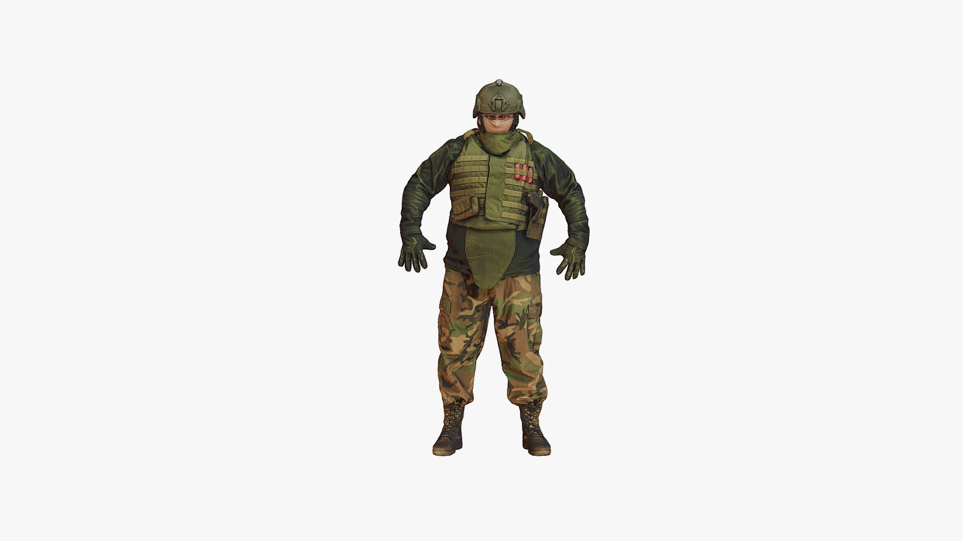 001184_Soldier_in_T_pose_lowpoly - Buy Royalty Free 3D model by 3DFarm ...