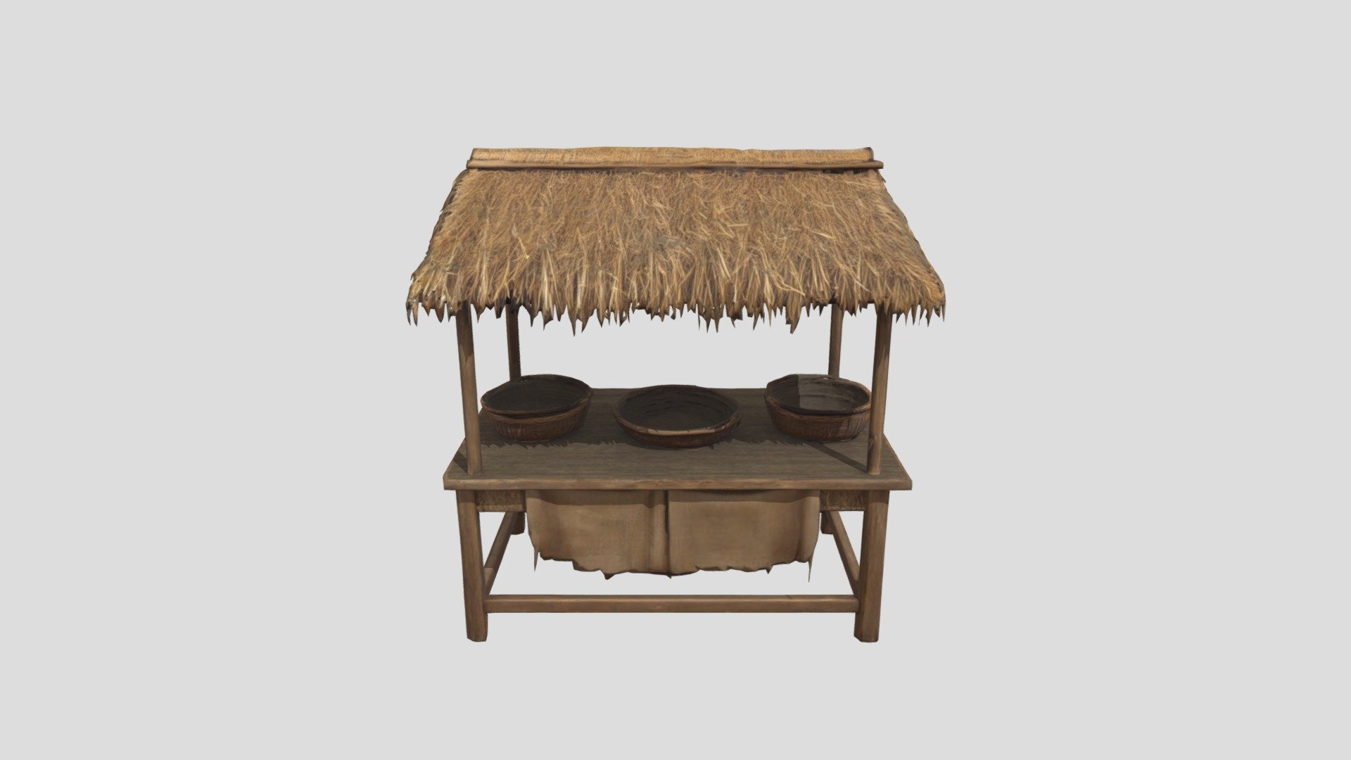 Rustic Market Stand - 3D model by katl.lnt [c09763c] - Sketchfab