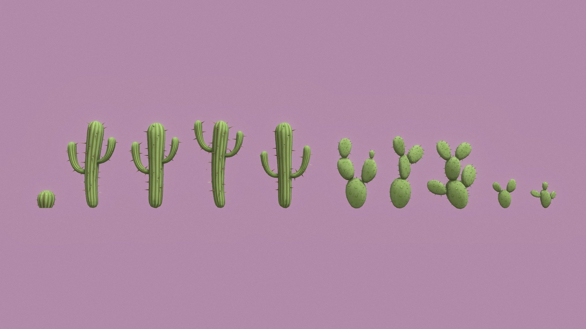Stylized Cactus - 3D model by saraylealg [c09968b] - Sketchfab