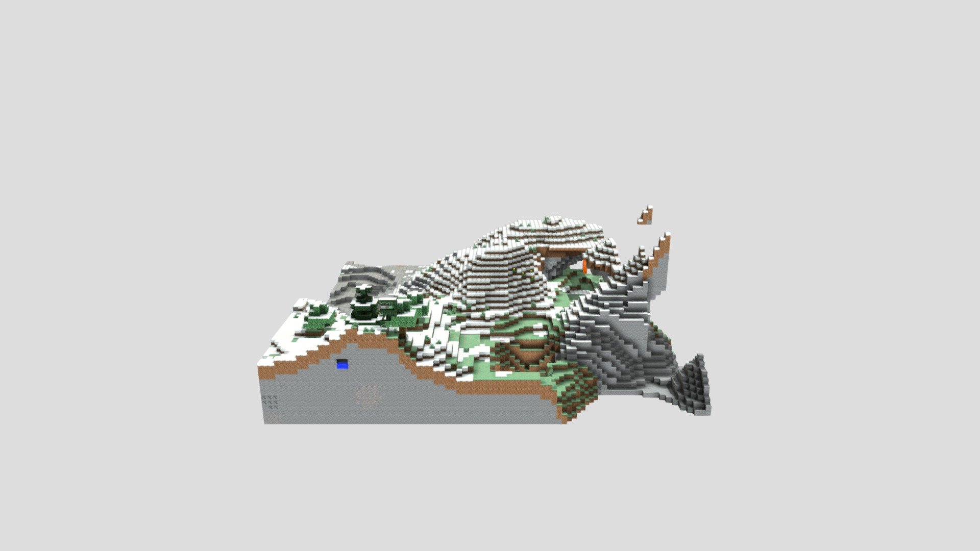 Minecraft Snowy mountain - Download Free 3D model by trmhtk2 [c099a9b ...