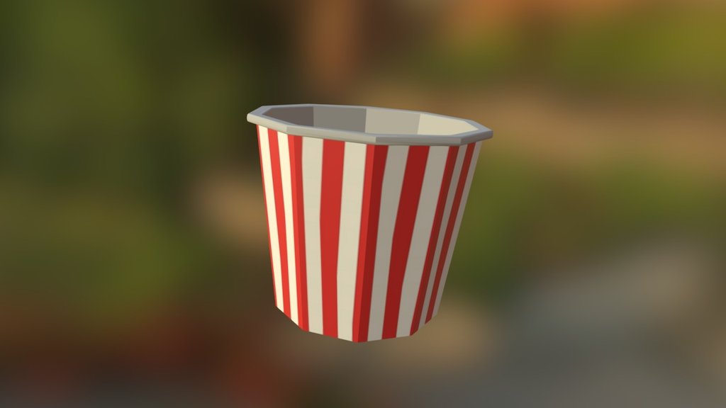 Popcorn Bucket - 3D model by shargrave4 (@sh385) [c09ae38] - Sketchfab
