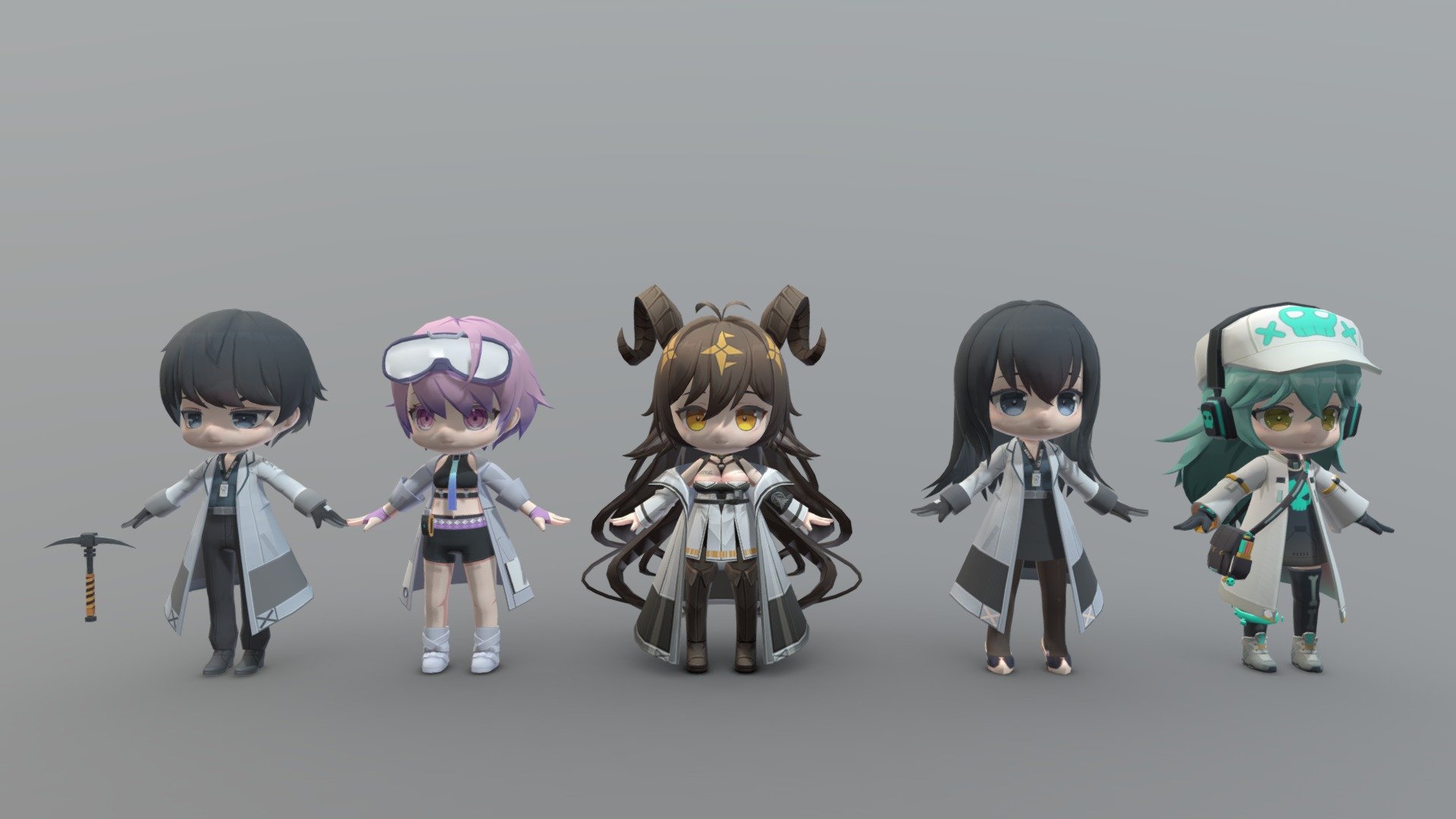 Chibi character - 3D model by jichen66666 [c09ca38] - Sketchfab