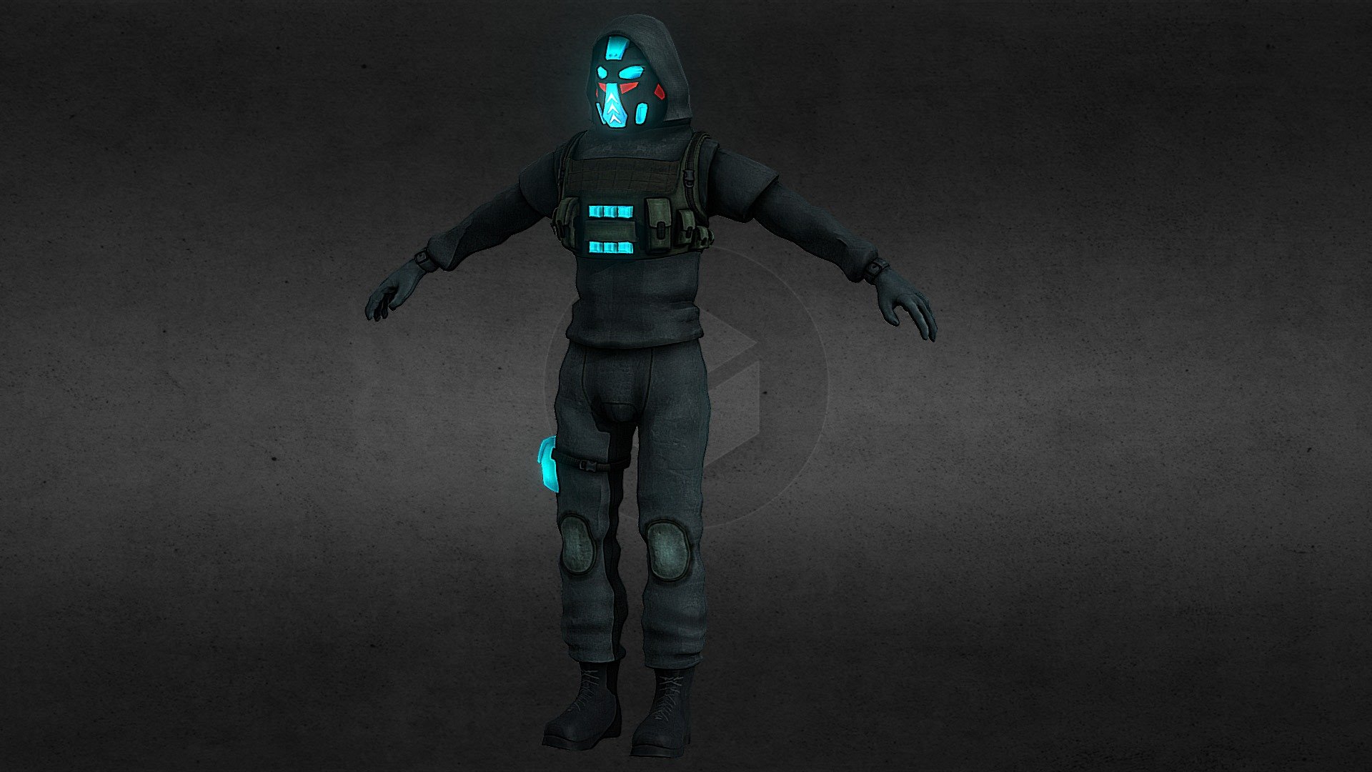 Futuristic soldier - 3D model by Kalashnikov 3D (@kalashnikov) [c09fb35 ...
