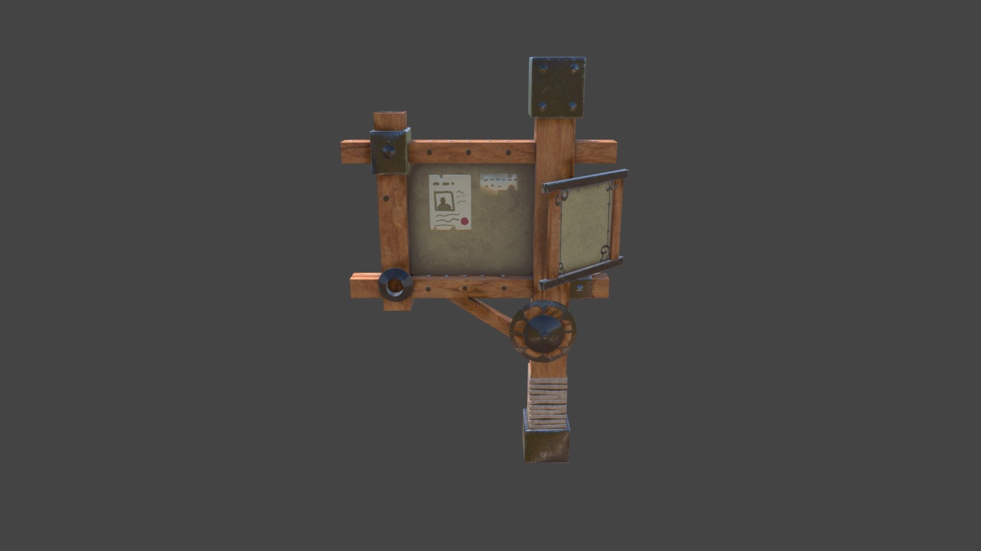 Post Board Final - 3D model by aleahblain [c0a52d7] - Sketchfab