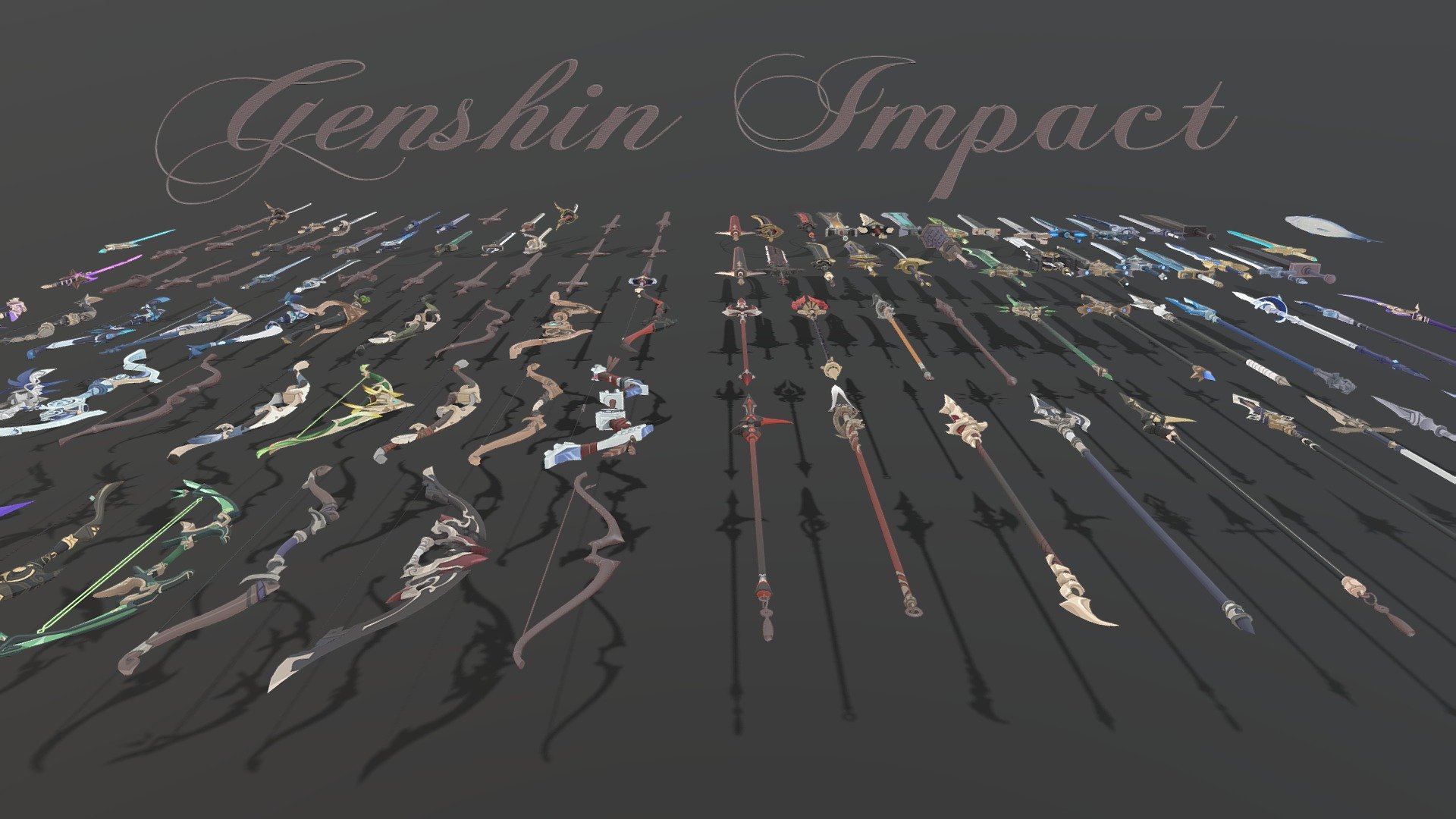 Genshin Impact Arsenal - Download Free 3D model by The WarVet ...