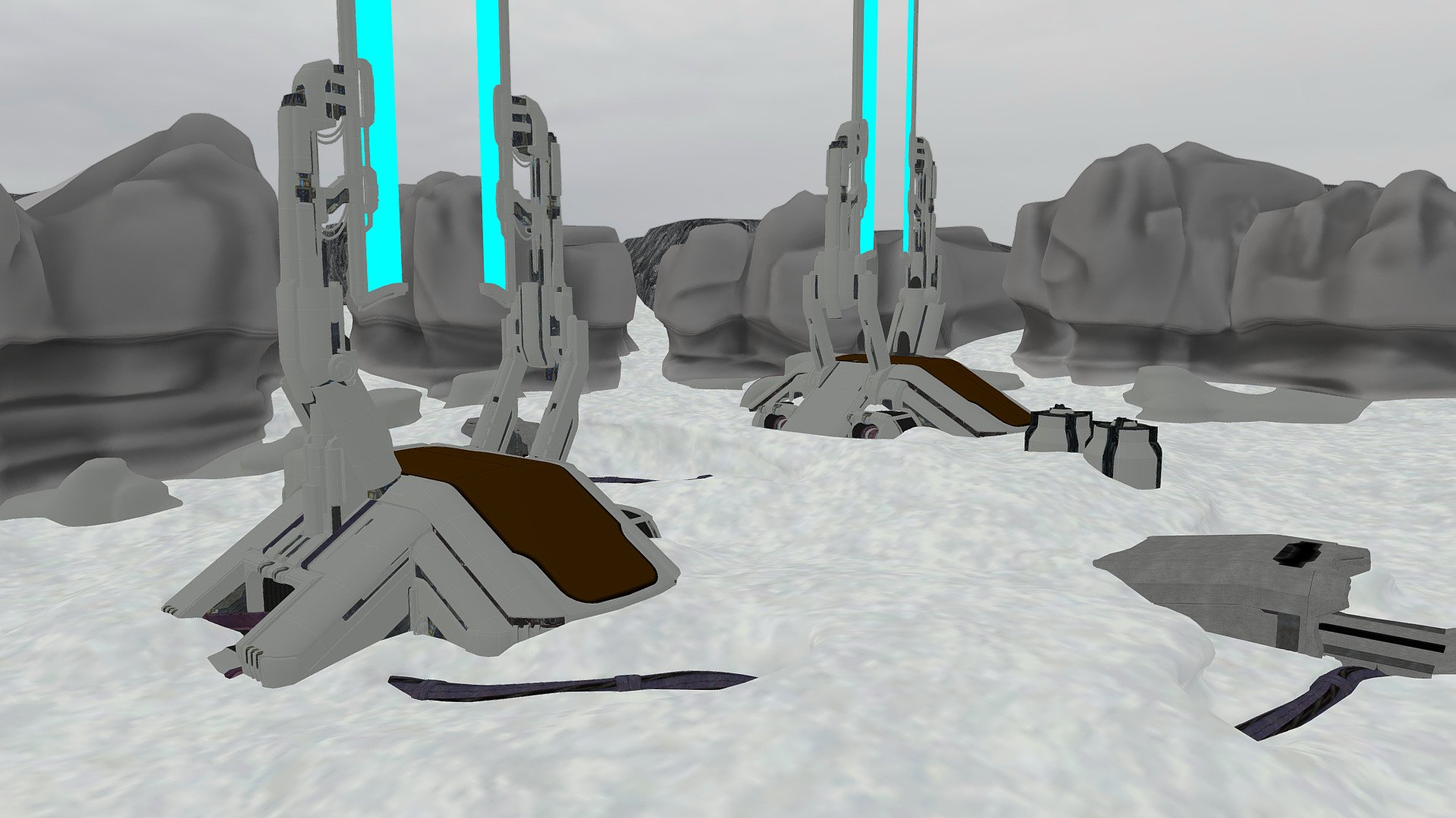Halo 3>Multiplayer>Default>Snowbound - Download Free 3D model by ...