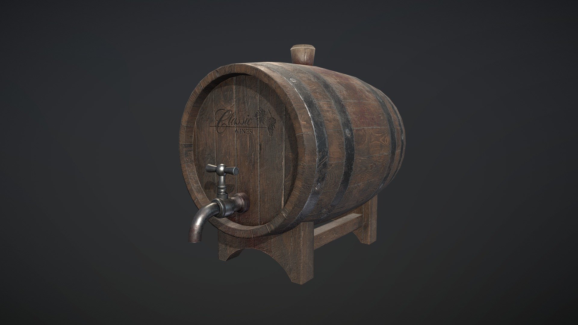 Old Wine Barrel - Download Free 3D model by Farkhad (@farik2311 ...