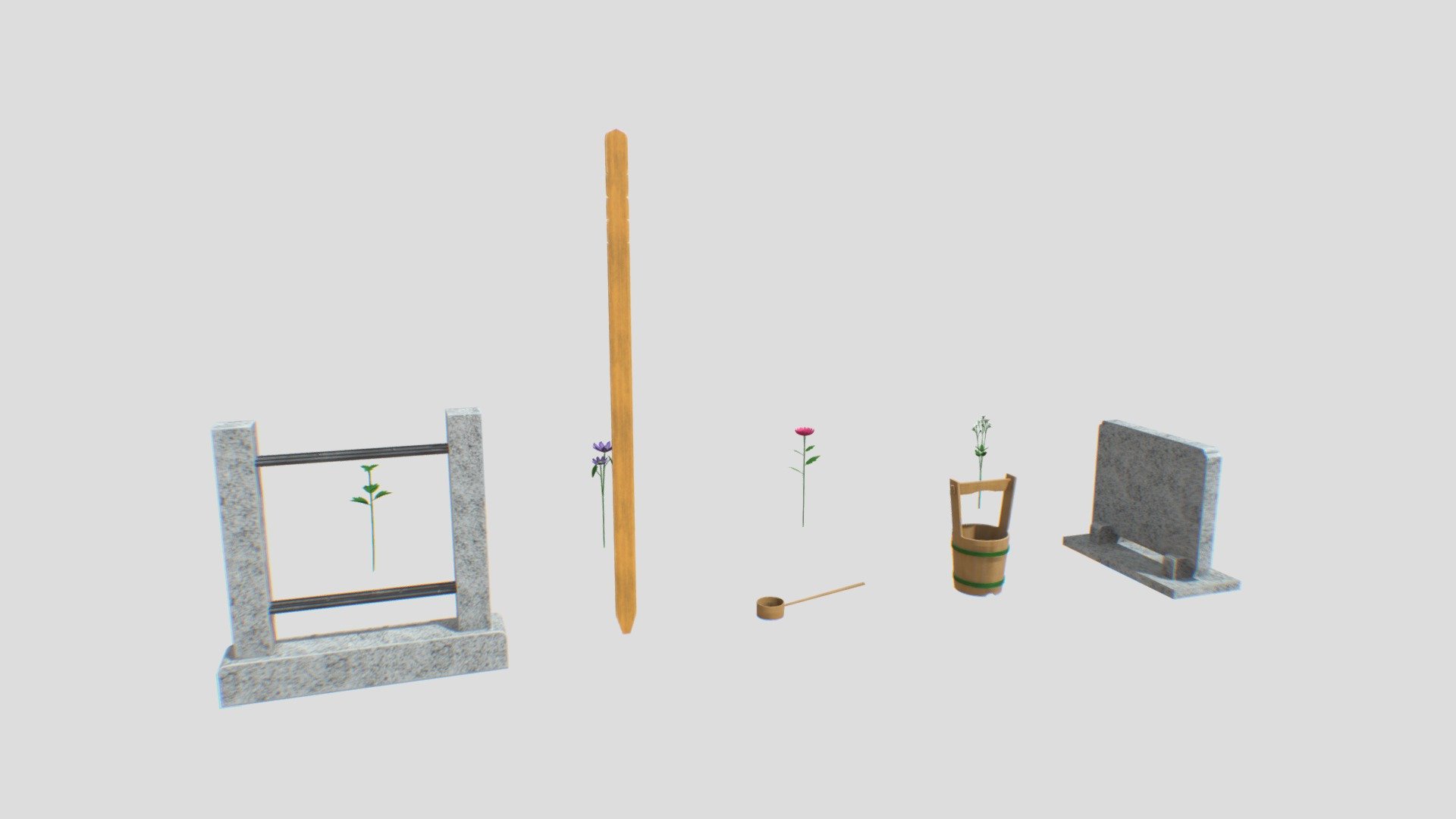Japanese Grave misc preview - 3D model by bunnopen [c0b3abc] - Sketchfab