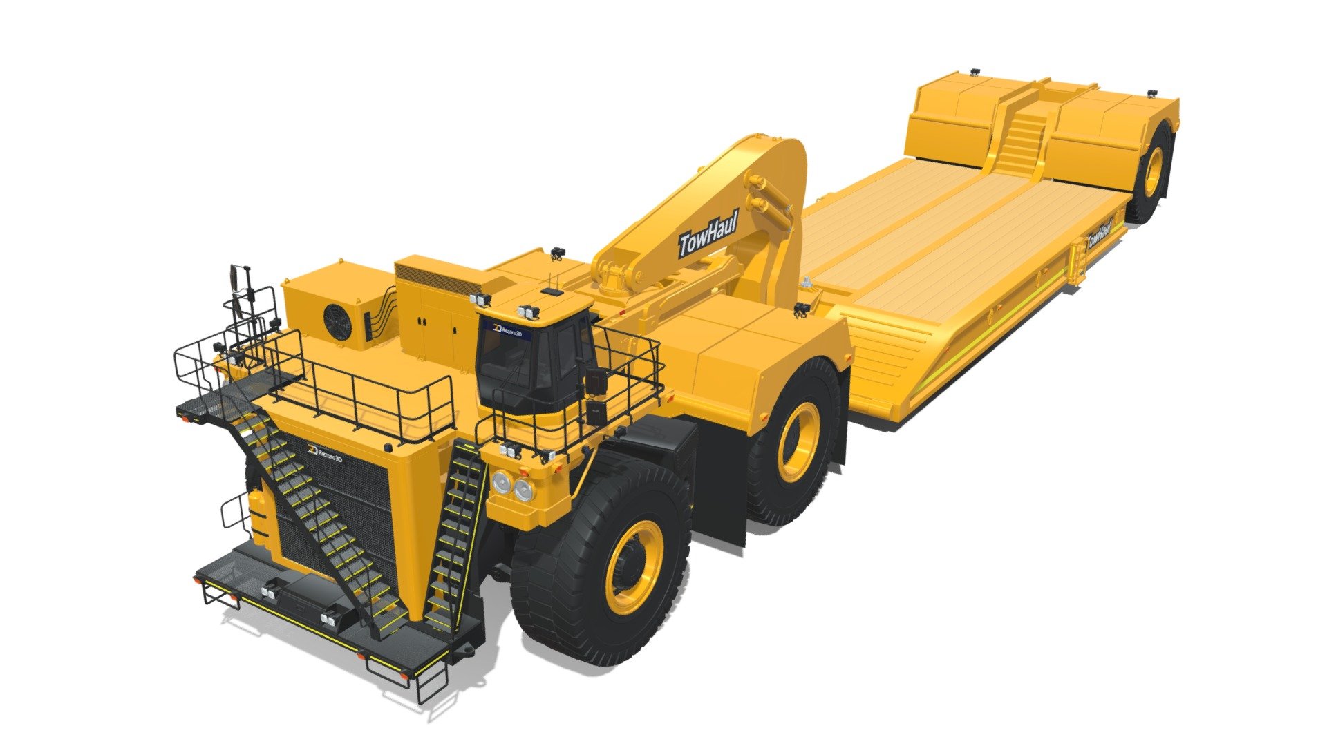 Rezoro3D TowHaul Truck And LowBoy Trailer - 3D model by Rezoro3D ...