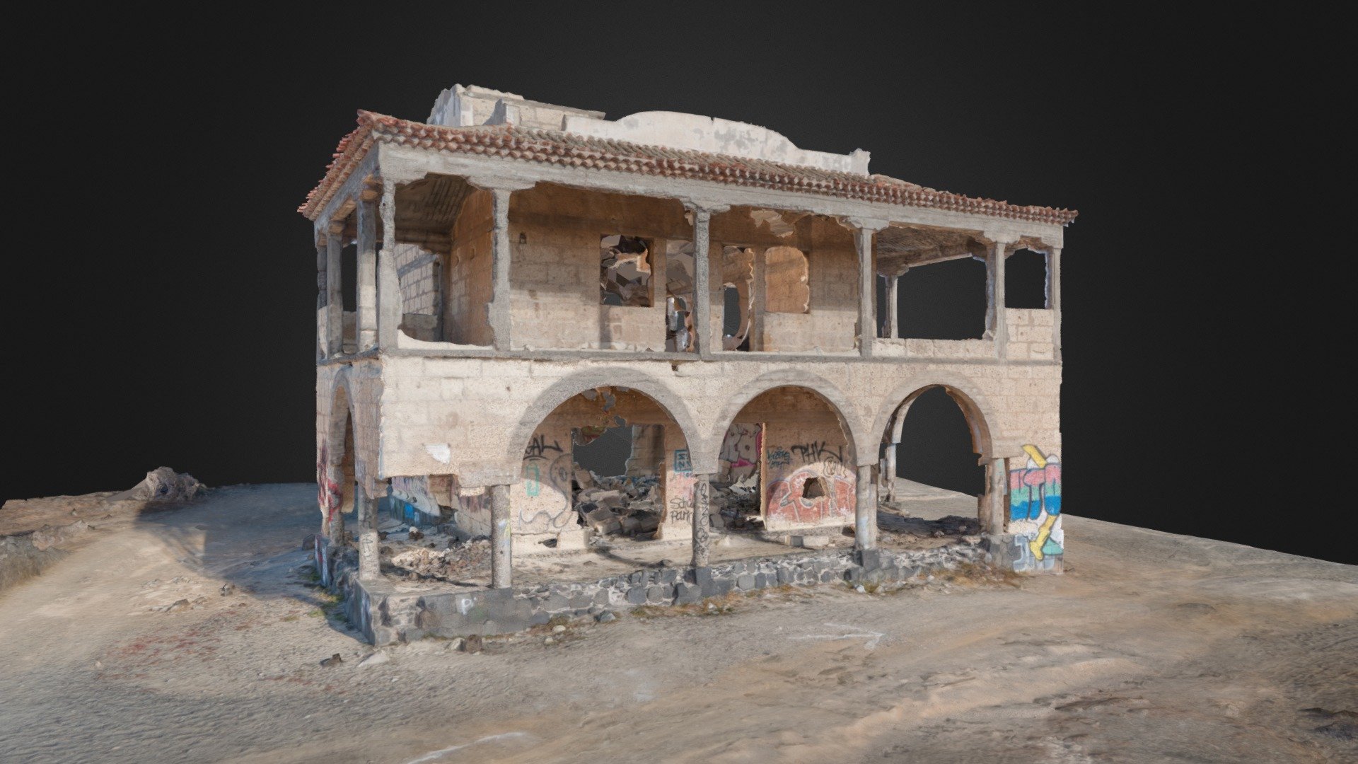 Destroyed House With Graffiti - 3D model by Gianluca Gatto (@shockproof ...
