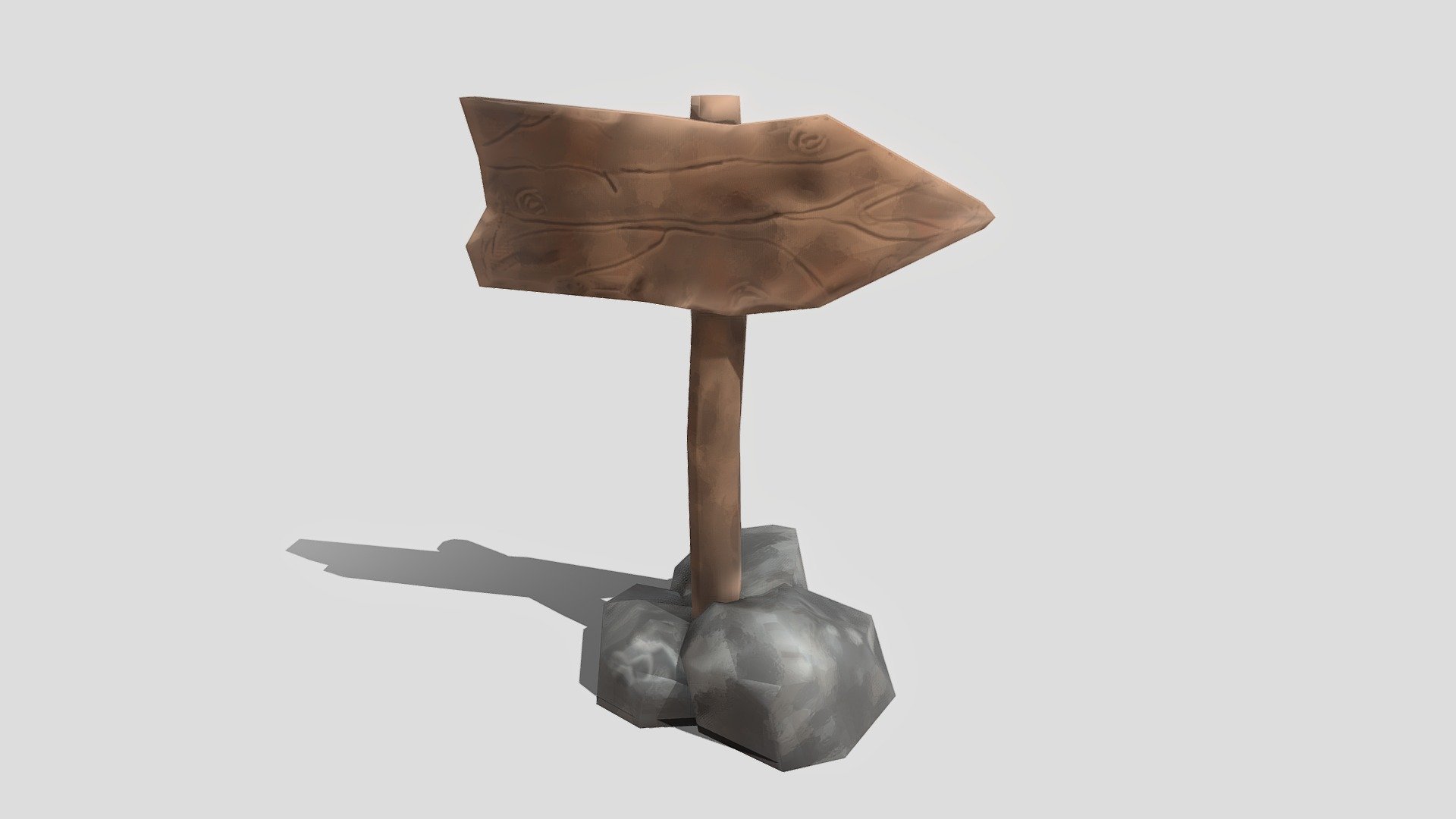 Wooden sign - low poly - Download Free 3D model by ForevereQ [c0bb08d ...