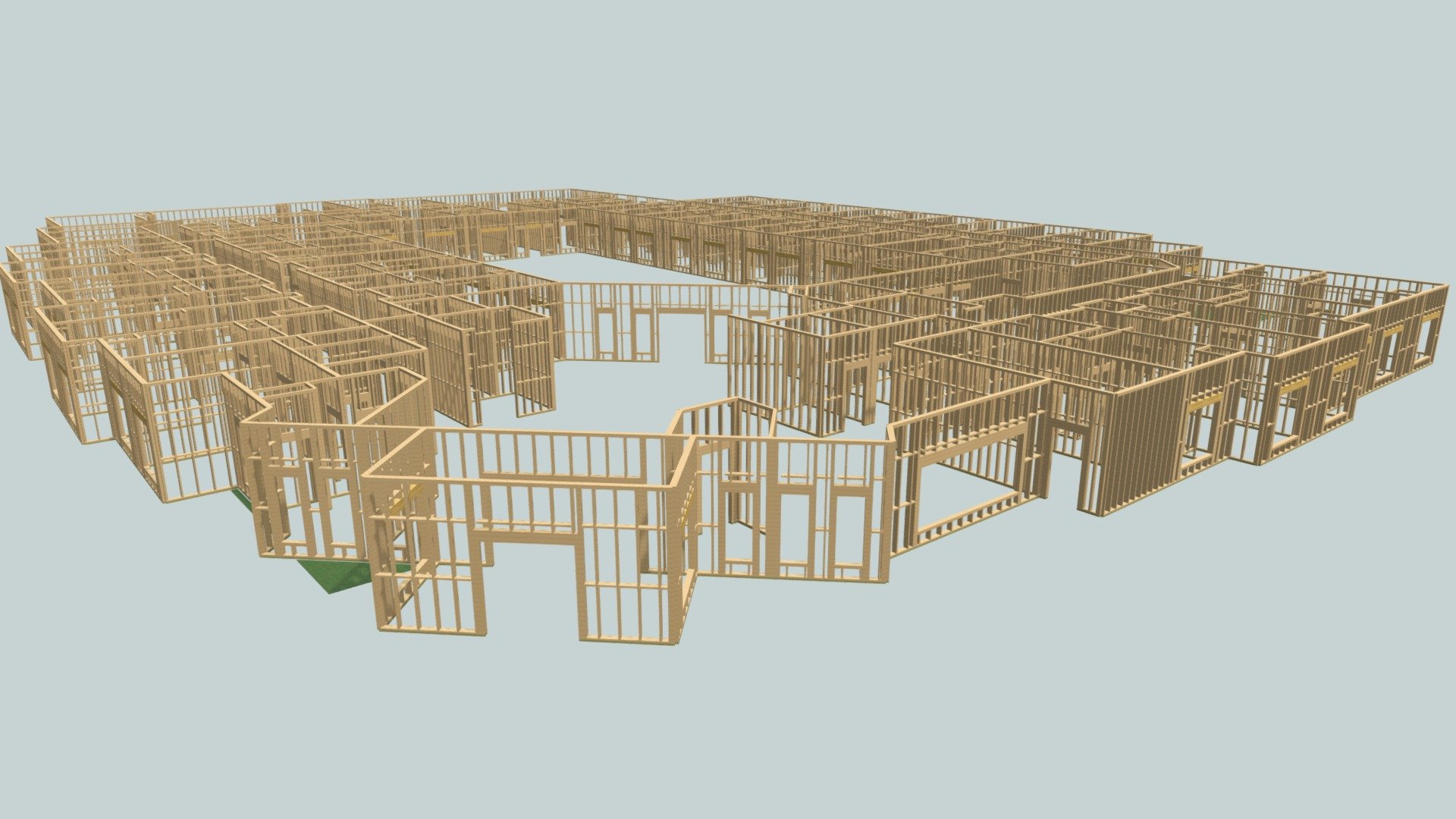 1st floor framing - 3D model by DESIGN YOUR BUILD (@paulomac) [c0c252e ...