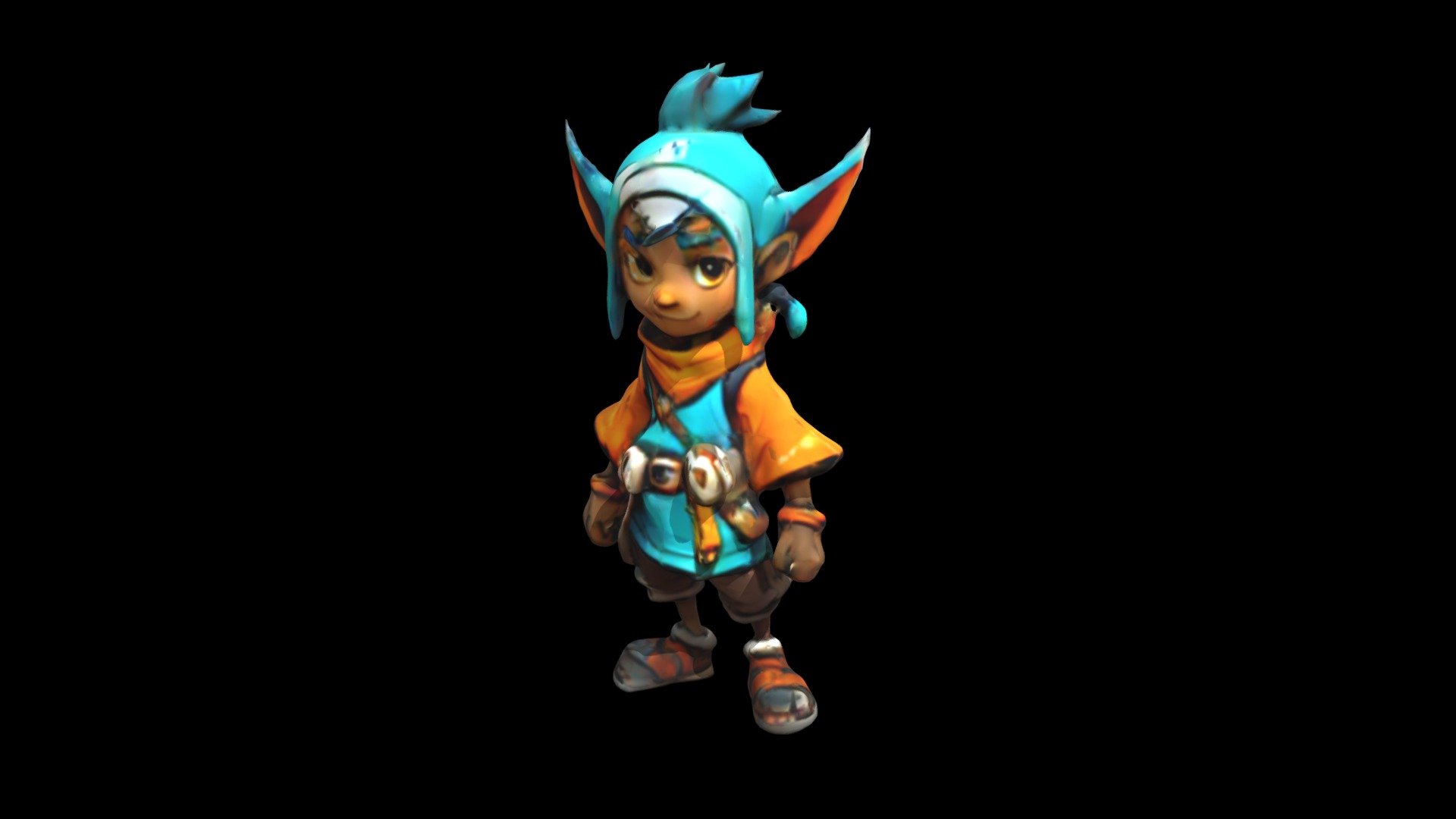 Anime-style illustration of a cartoon character - Download Free 3D ...