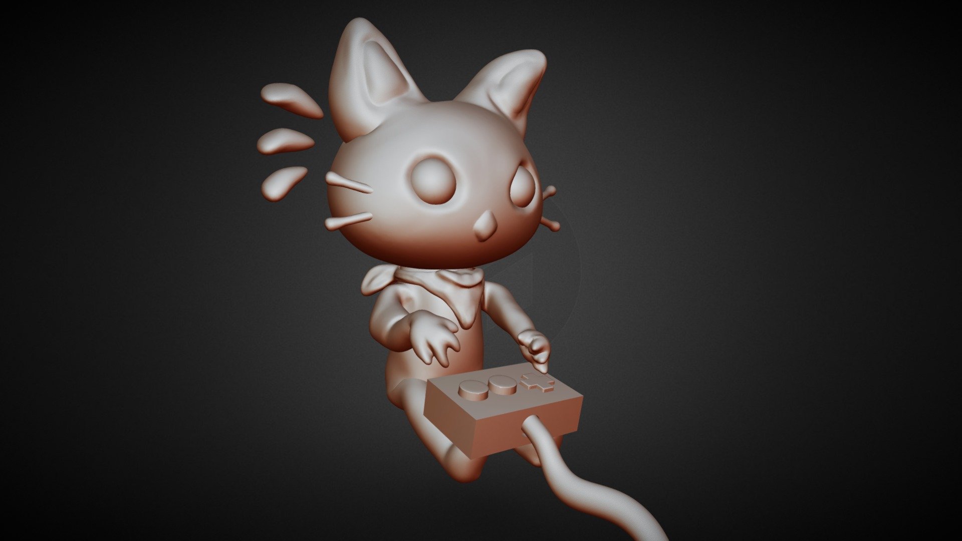 Gamer Cat - 3D model by paburoviii [c0cc1ac] - Sketchfab