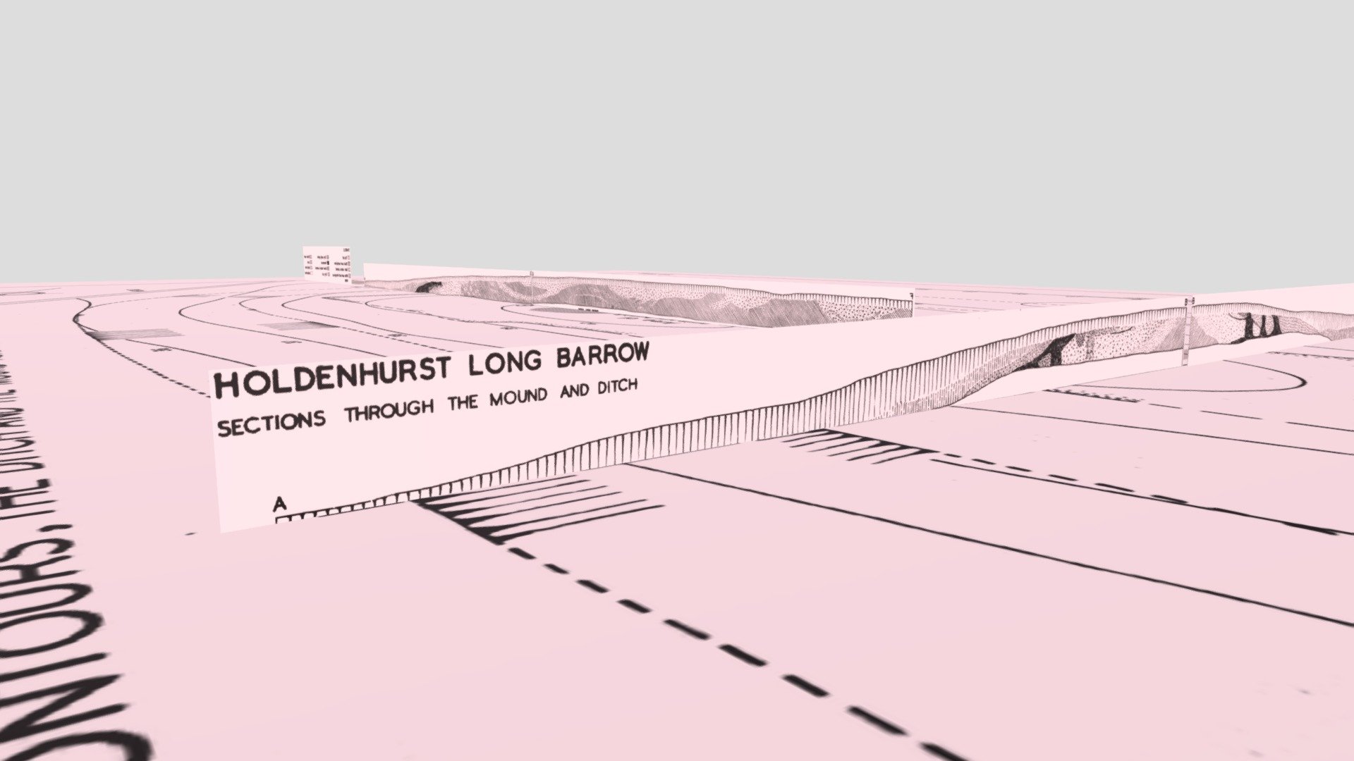 Holdenhurst Long Barrow - Plan and Sections - 3D model by geodigging ...