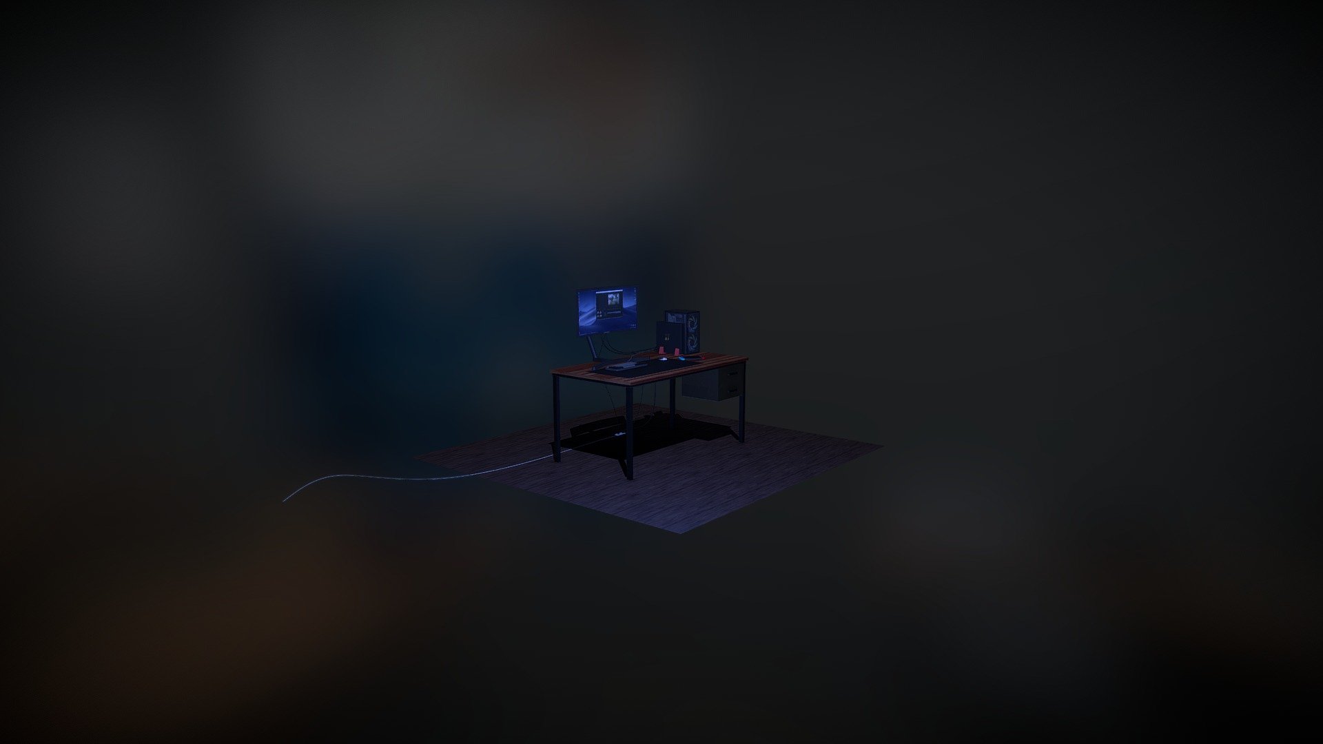 PC Desk with PS4 - Download Free 3D model by BottomFever [c0d6590 ...