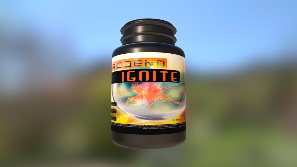 Ignite food supplement label - 3D model by StanislavBotev [c0de56a ...