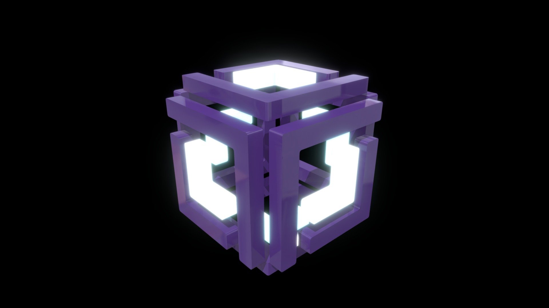 Open Cube Purple Model - 3D model by jstabe [c0e40cf] - Sketchfab