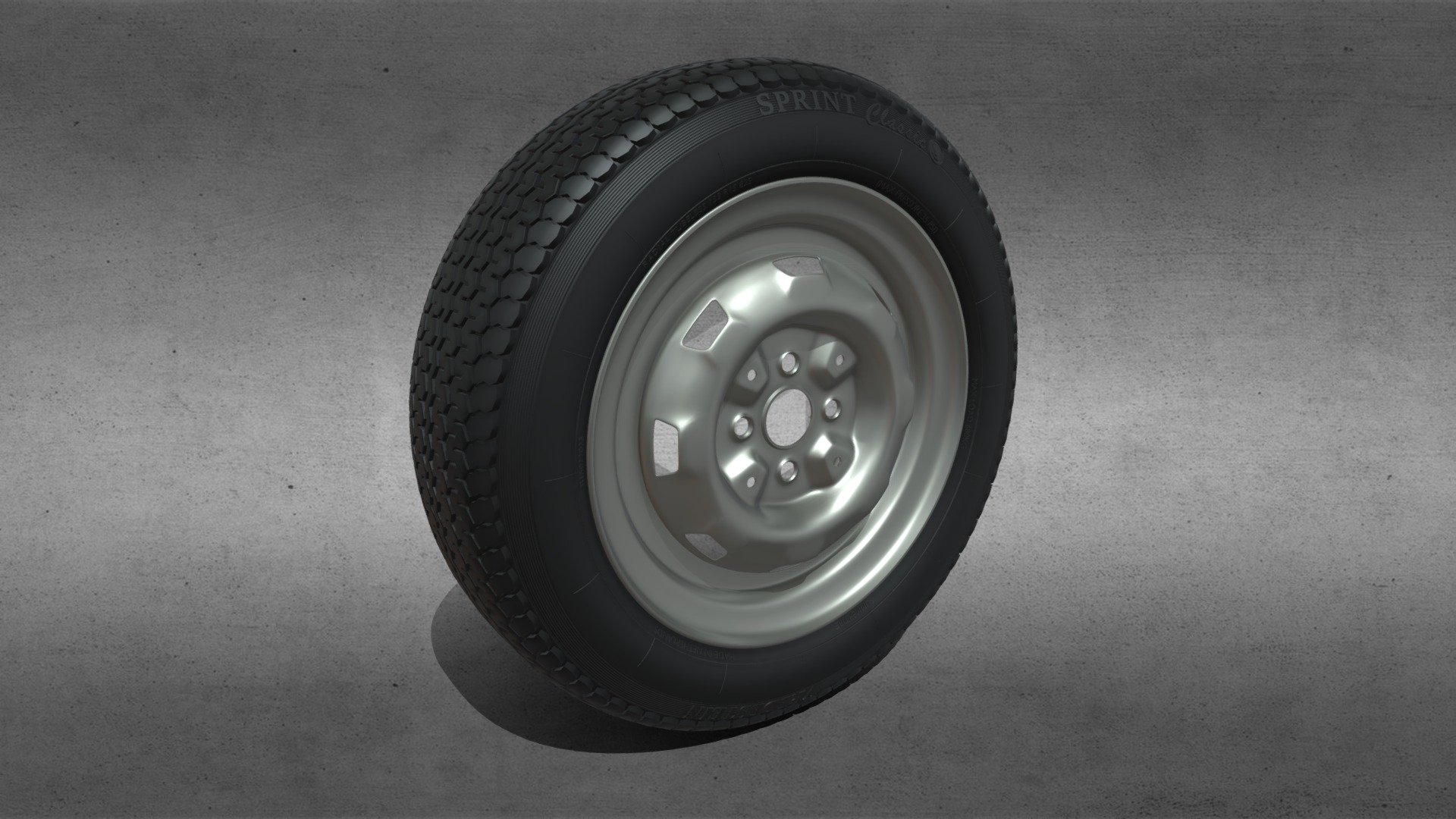 Volkswagen Golf Mk1 steel rim - 3D model by Purkkiananas [c0e476f ...