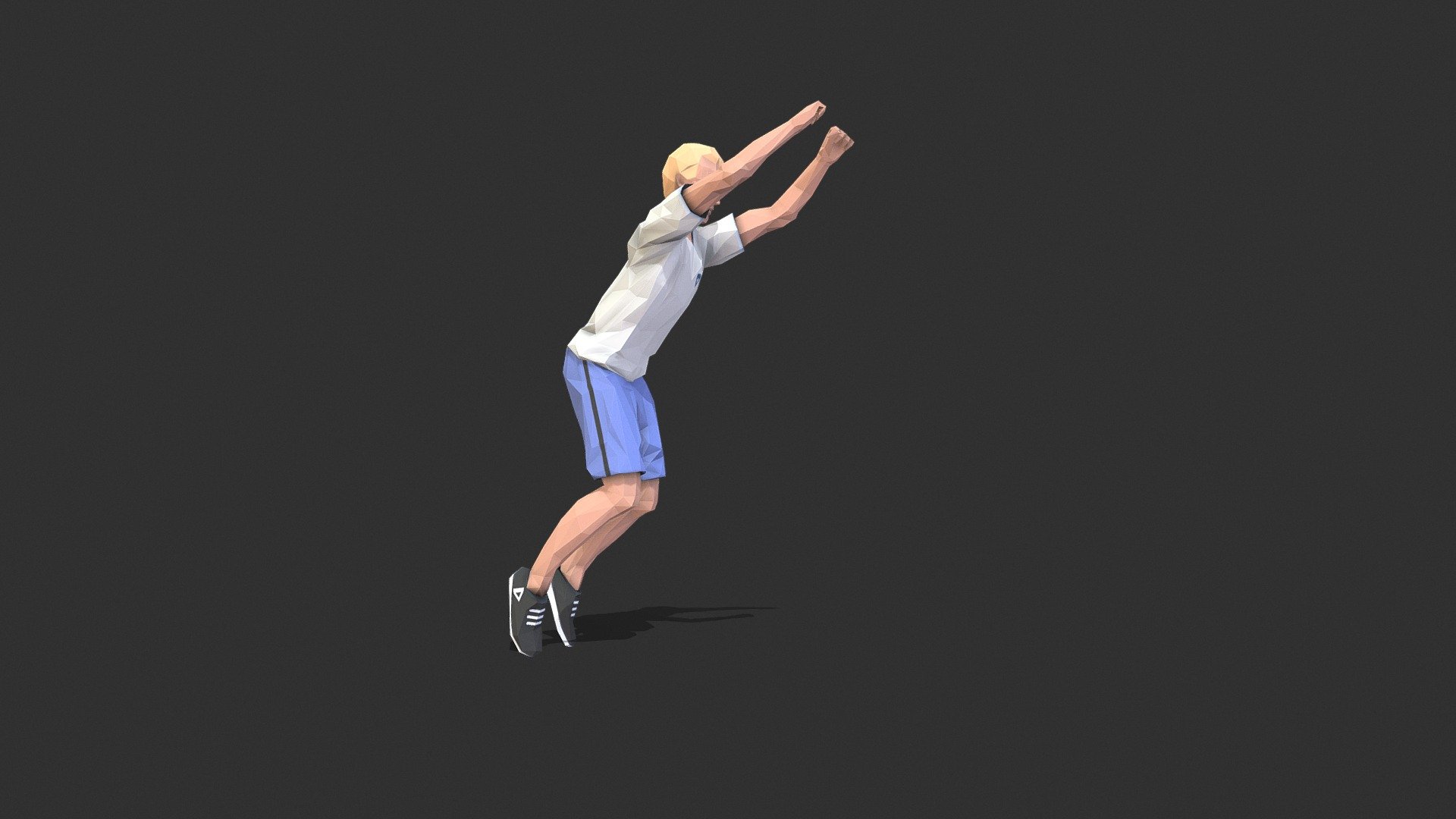 board jump with shuffle back Exercise - Buy Royalty Free 3D model by ...