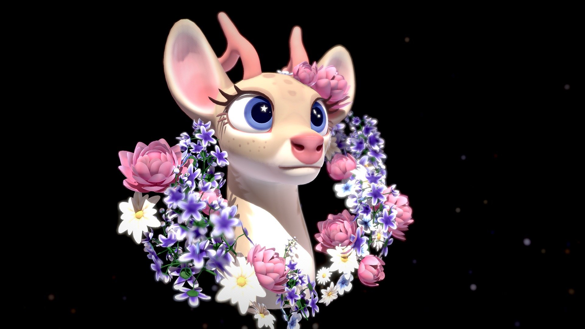 Dear Deer - 3D model by RoseRedTiger [c0e6345] - Sketchfab