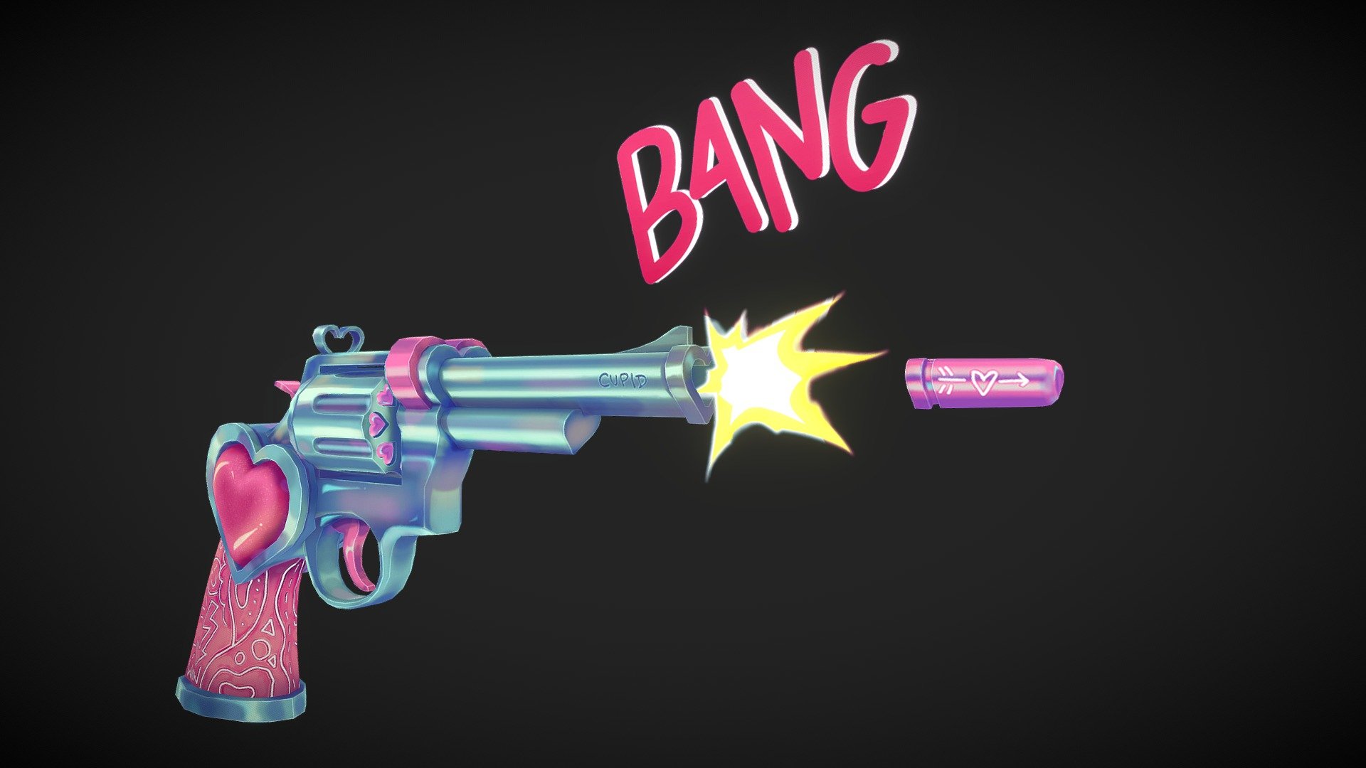 CUPID Revolver - 3D model by Evelyn (@evelynr) [c0e6e57] - Sketchfab