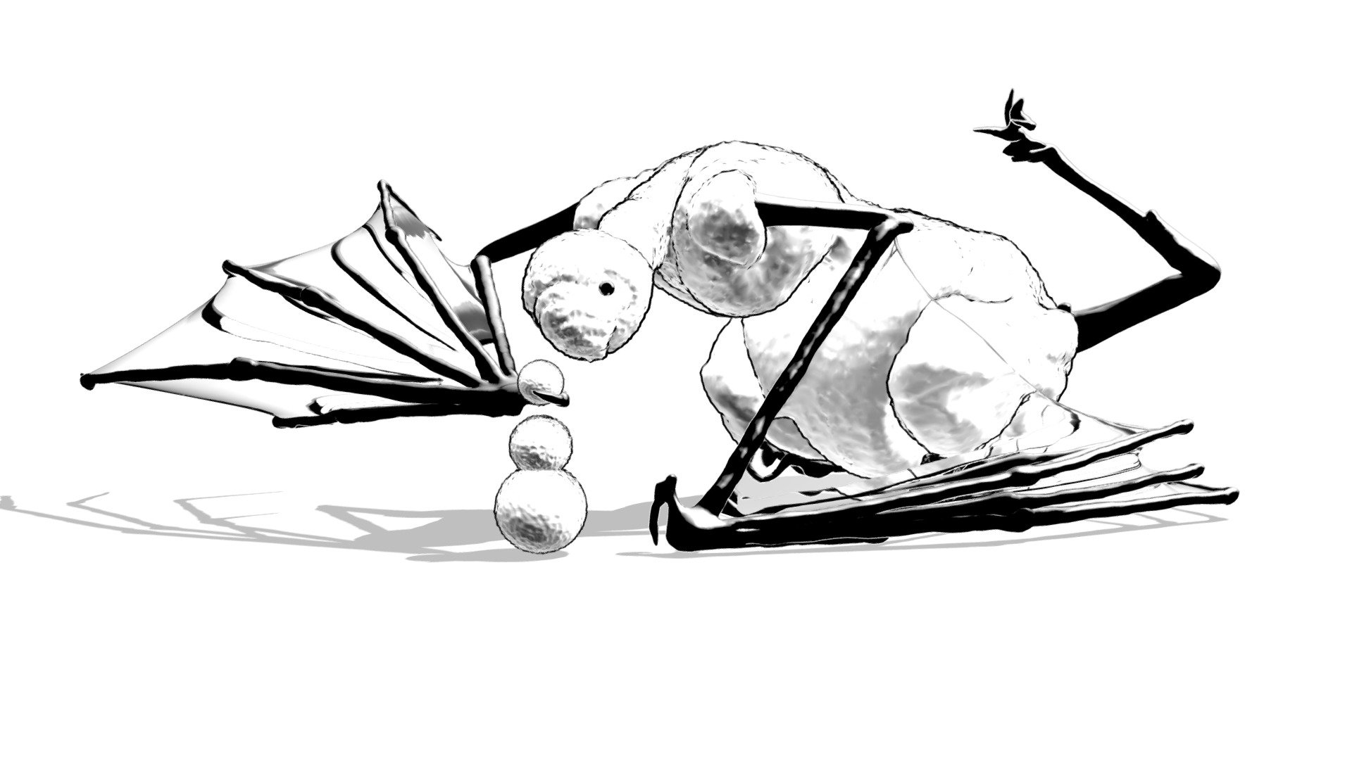 Snowman Dragon - Download Free 3D model by Smafams [c0e92a6] - Sketchfab