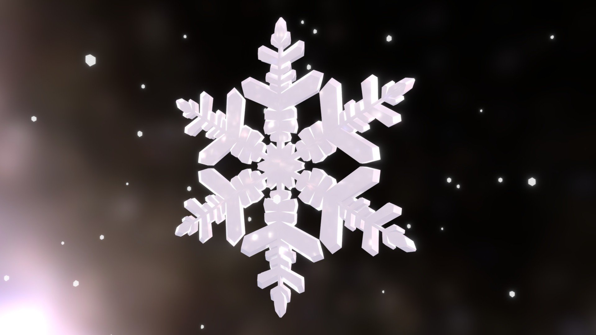 Snowflake Accessories Christmas Decoration - Buy Royalty Free 3D model ...