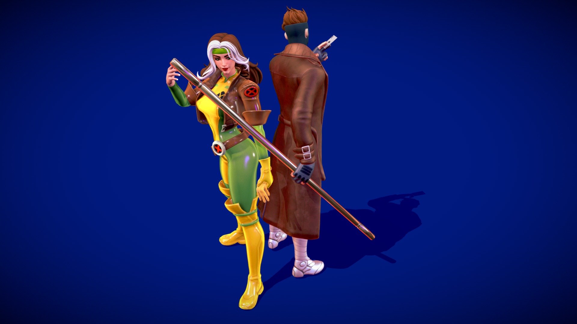 ROGUE & GAMBIT - Download Free 3D model by Casttelan2 [c0ec608] - Sketchfab