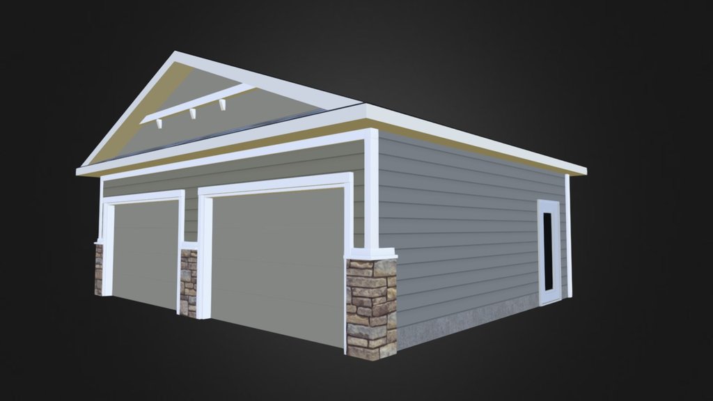 Garage 2car - 3D model by Imagine3D [c0ee27c] - Sketchfab