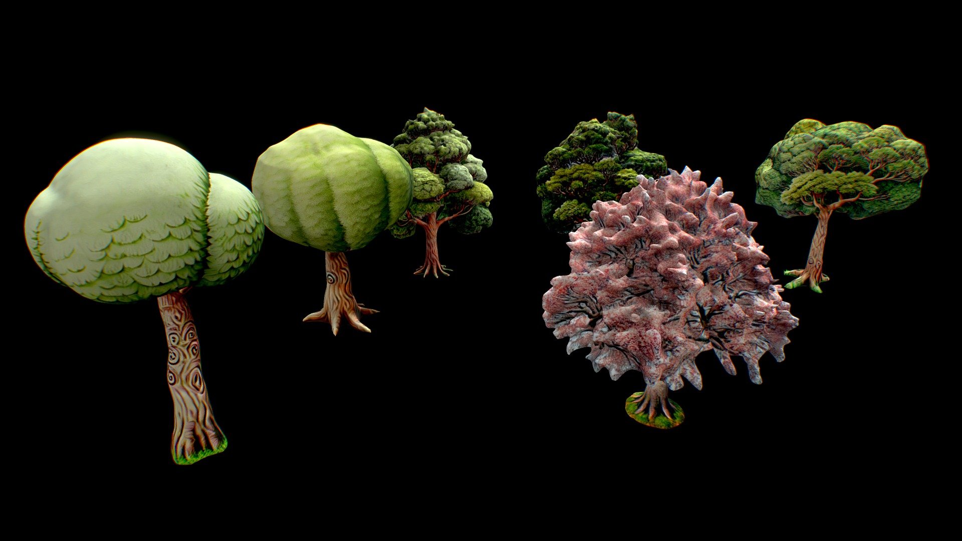 Stylized Trees Kit - Download Free 3D model by Jungle Jim (@jungle_jim ...