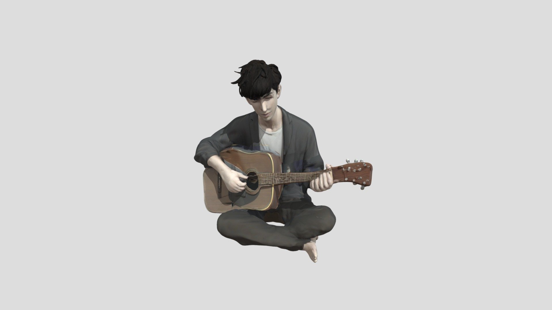 Guitar Melody - 3D model by gopesachidanand6 [c0f0c81] - Sketchfab