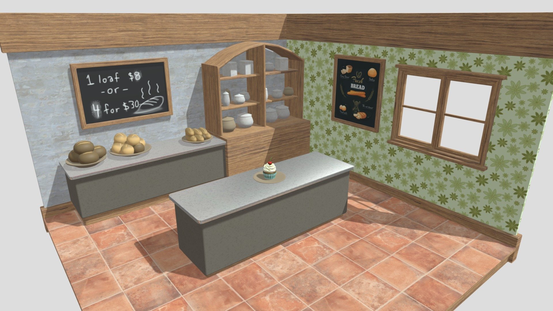 Bakery - 3D model by jacksonmarshbanks [c0f3730] - Sketchfab