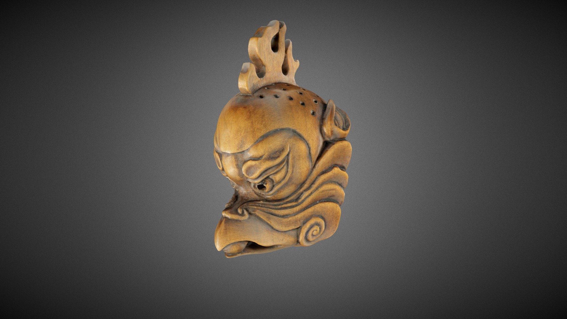 Netsuke representing a tengu - 3D model by Världskulturmuseerna ...