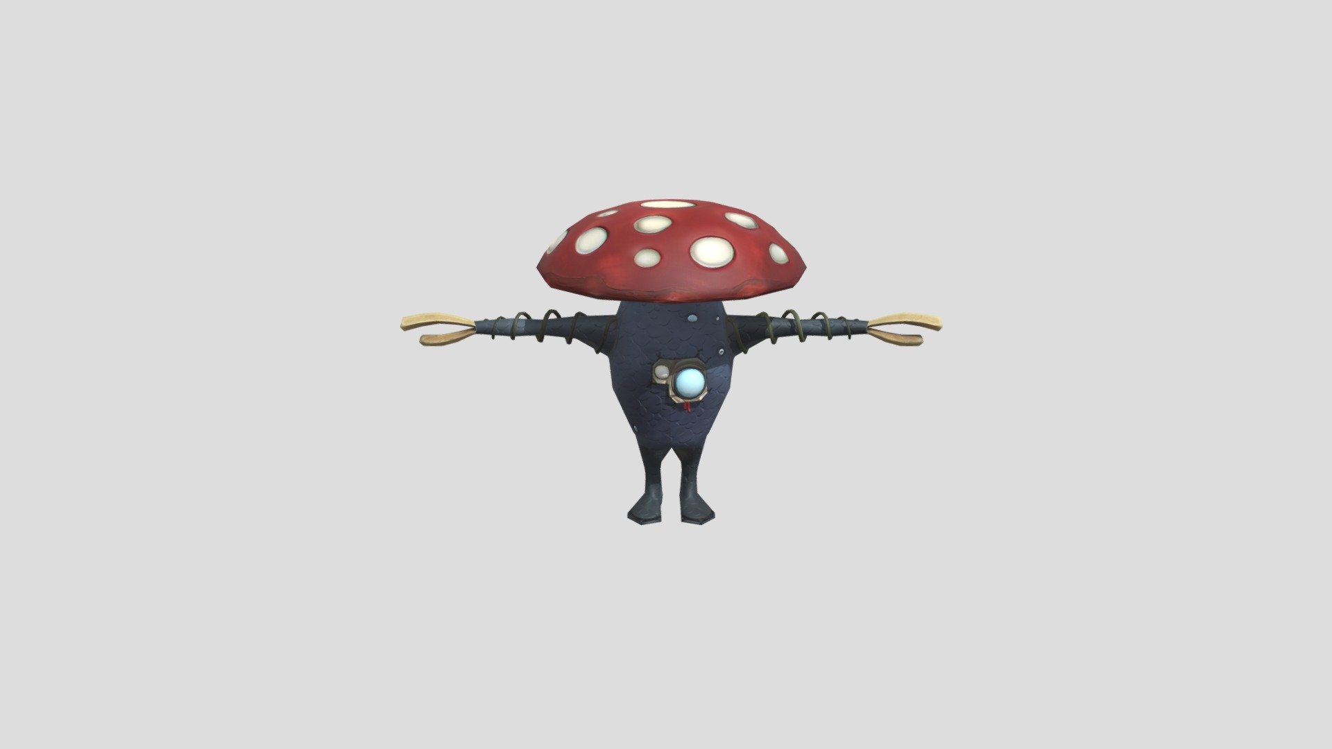 Mushroom man - 3D model by tecnoxarxajr [c0f95b1] - Sketchfab