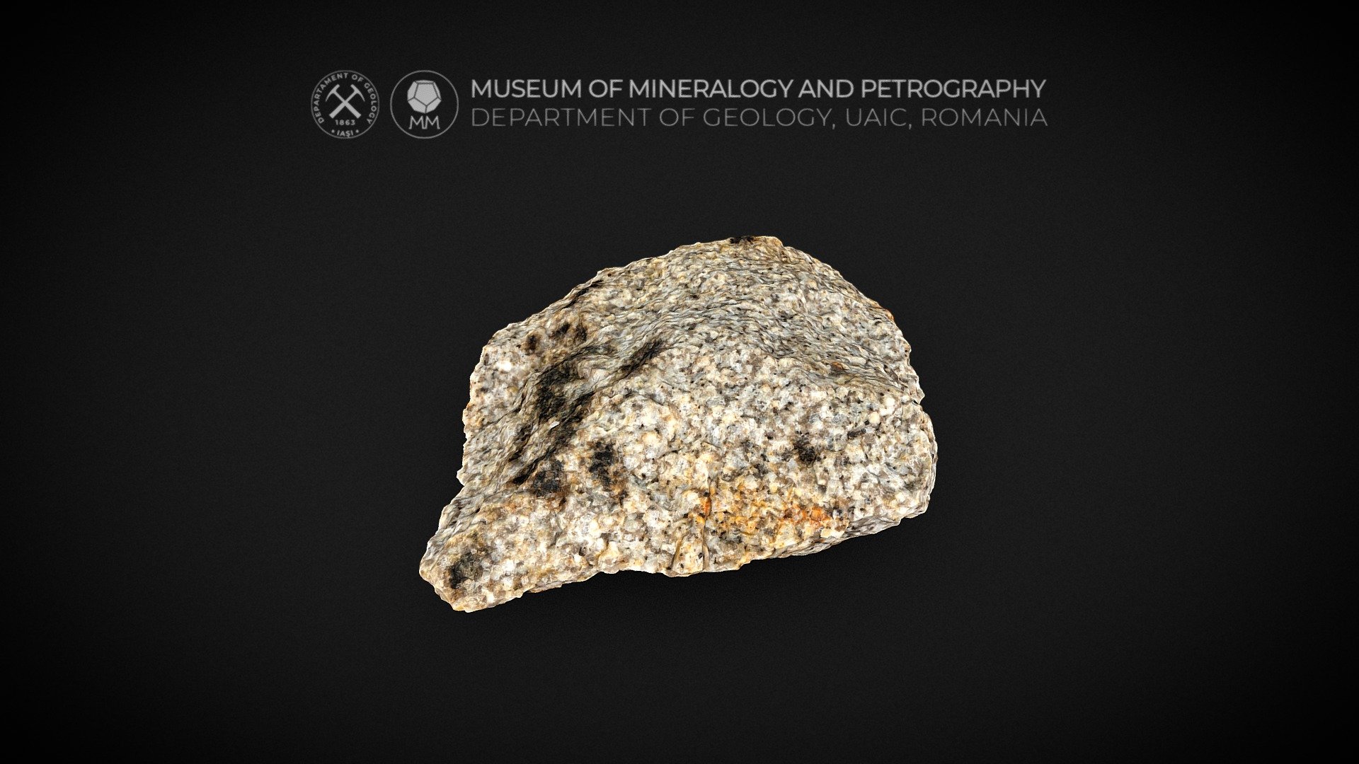 Granite with Cordierite (igneous rock) - 3D model by Museum of ...
