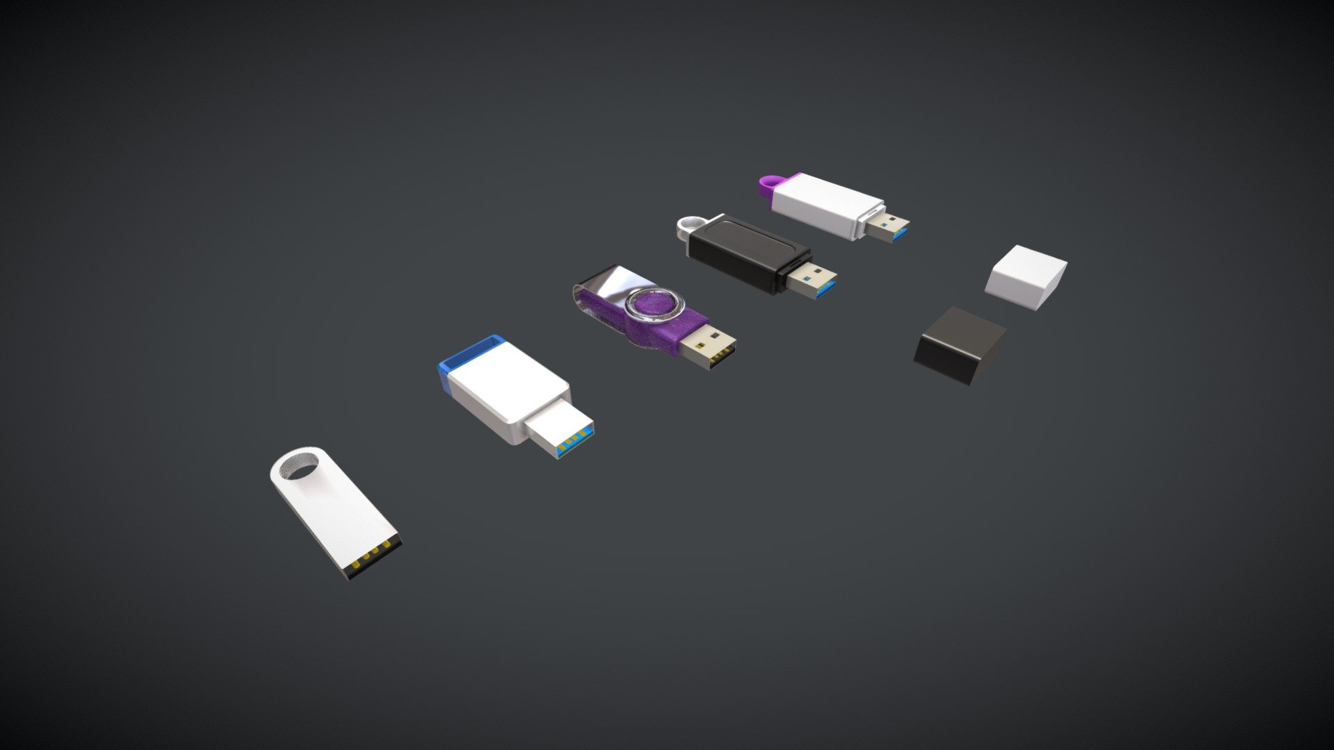 Pendrives - Download Free 3D model by GRSM (@marpo) [c0fd318] - Sketchfab