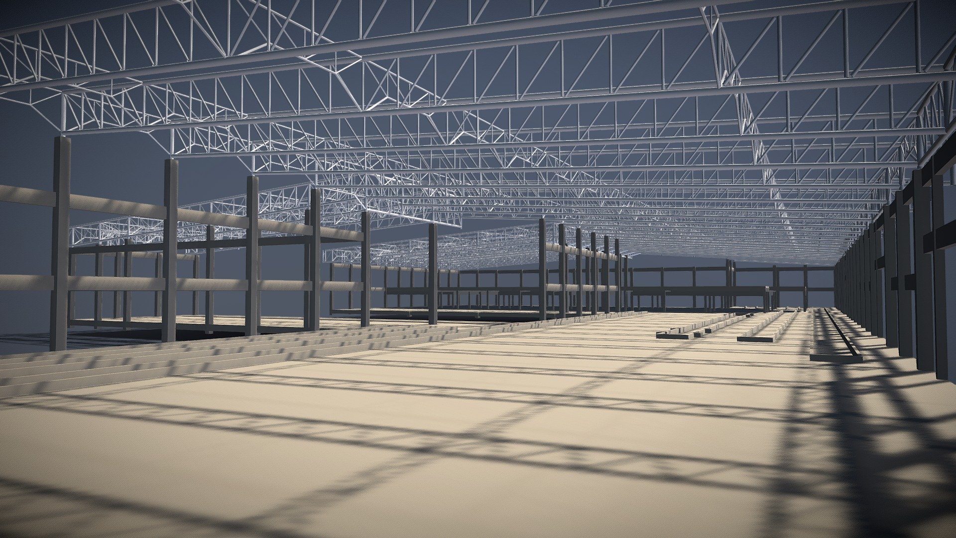 Factory in structure frame - Buy Royalty Free 3D model by Jinda ...