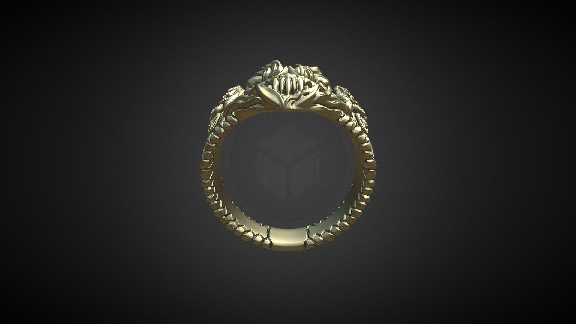 Winged Fire Skull Ring - Buy Royalty Free 3D model by Nello [c107f35 ...