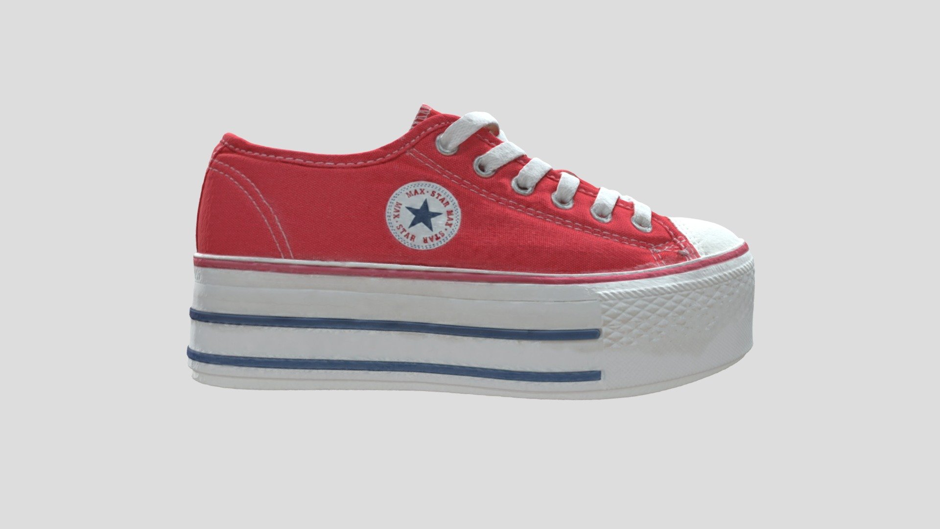 Red platform sneaker - Buy Royalty Free 3D model by rob88 [c10863c ...