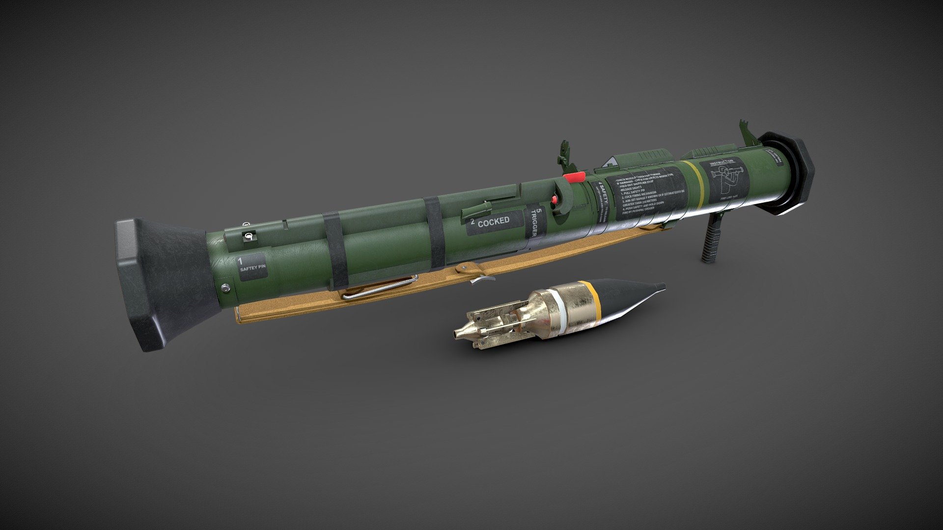 M136 AT4 Anti Tank Rocket Launcher - 3D model by MaX3Dd [c10b96c ...