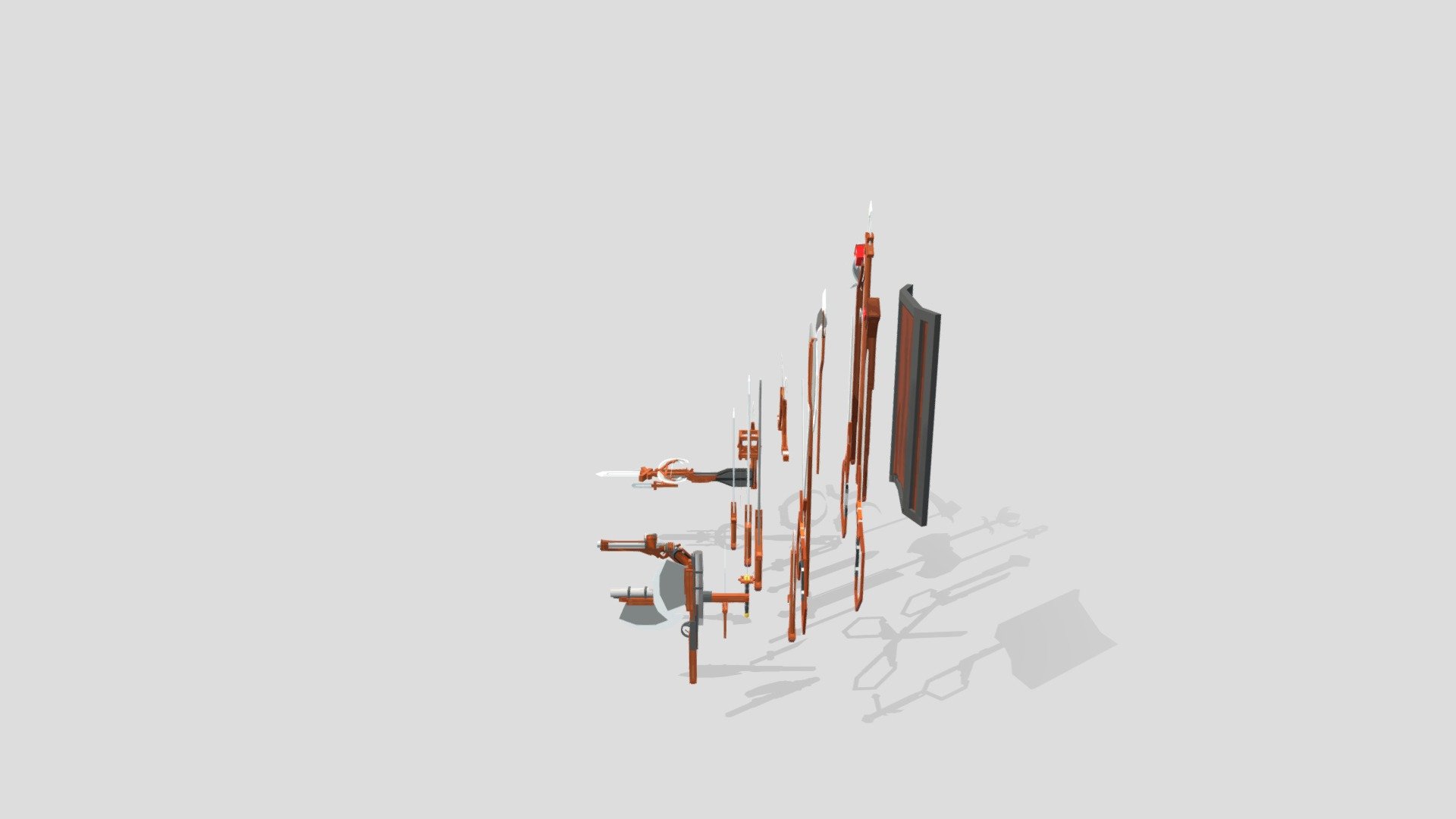 Basic Weapons Ver.0.1 - 3D model by Mikaho3D (@dindanking) [c112001] - Sketchfab