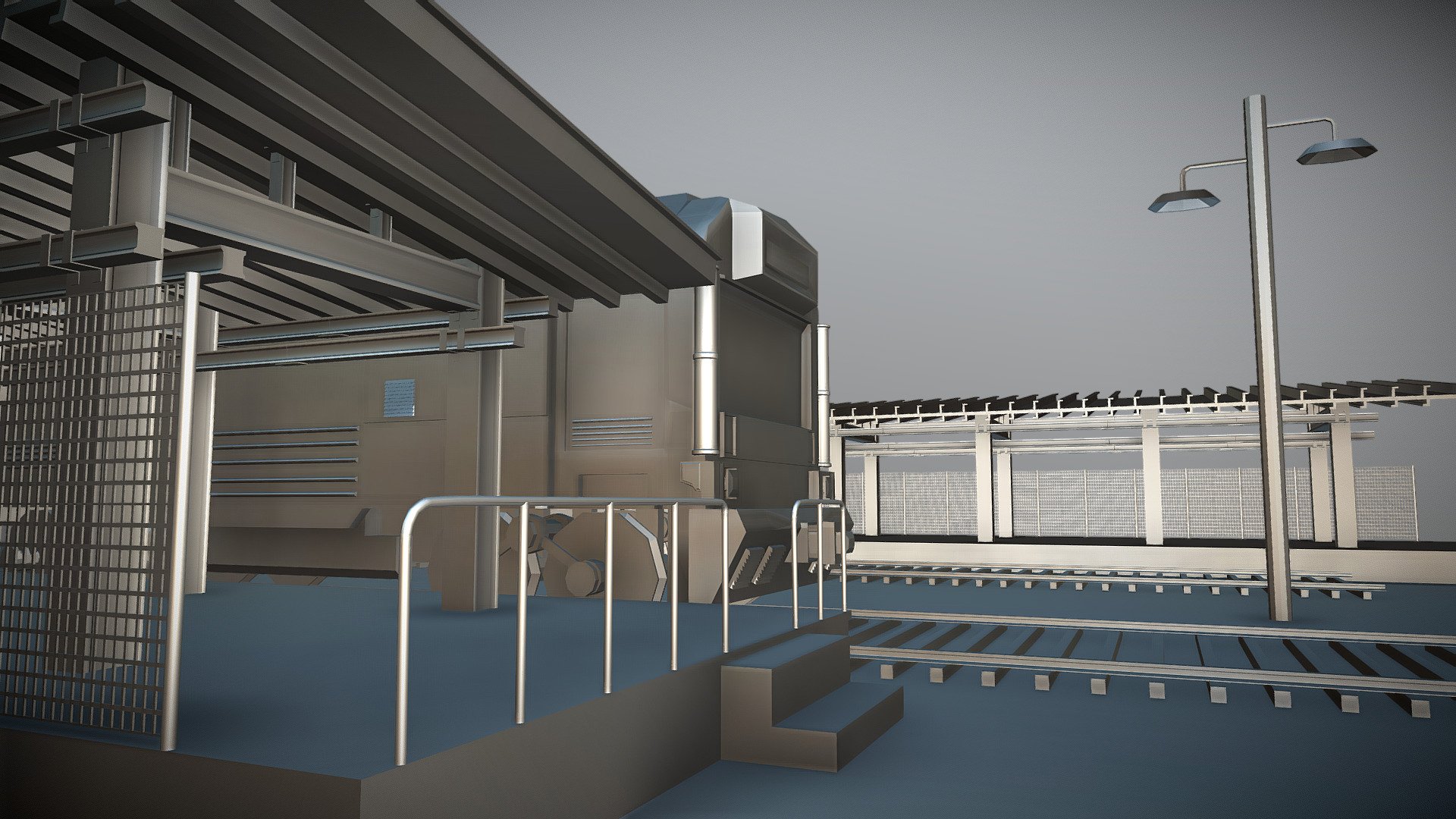Train Station WIP - 3D model by Bastian Ulloa (@BastianUlloa) [c118a44 ...