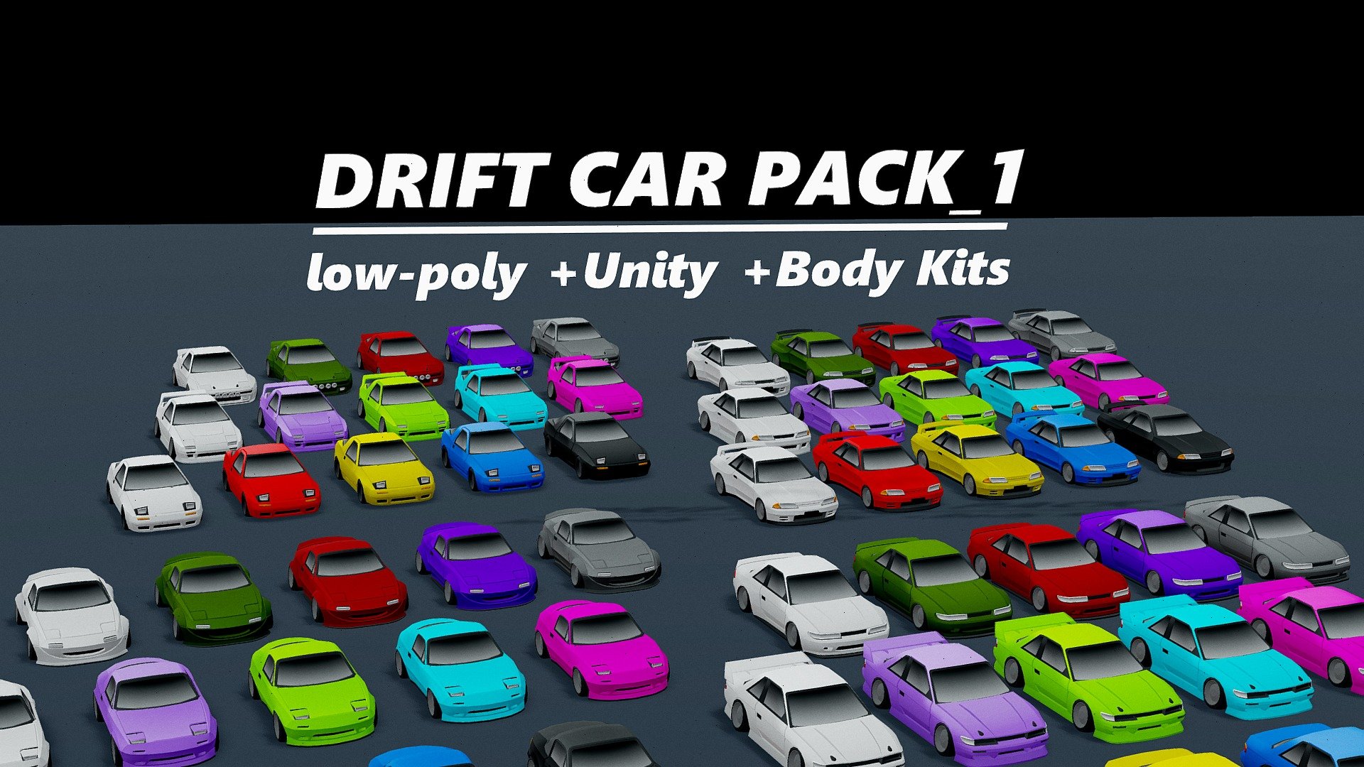 HellaFlush : Low-Poly Drift car pack 1 - 3D model by HellaFlush & Blender (@HellaFlush_Blender ...
